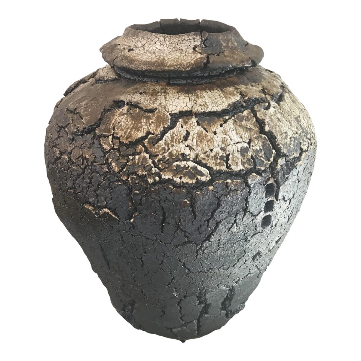 Contemporary Ceramic Over-Fired Clay Vessel by Jay Stroman 1 | Chairish
