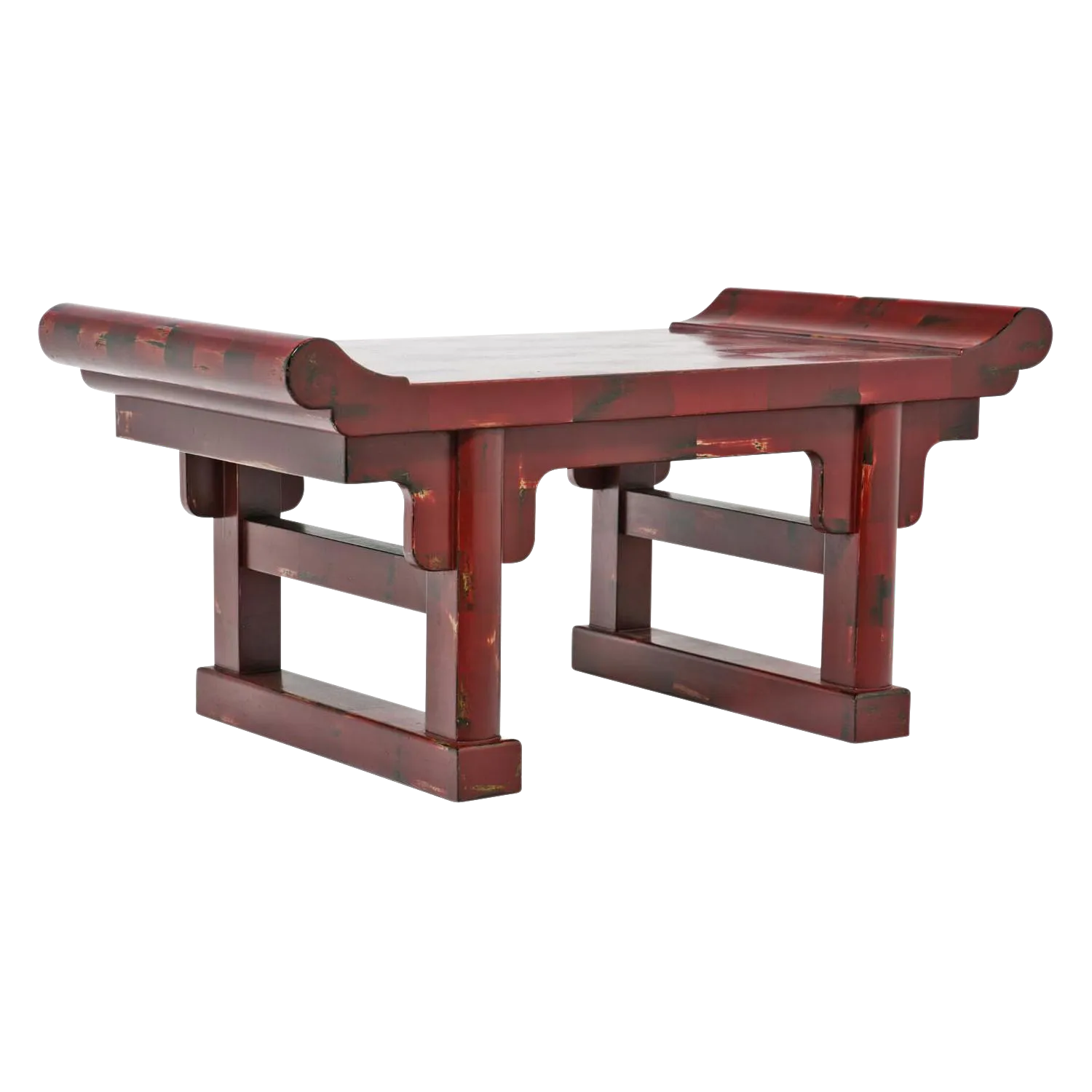Late 20th Century Chinese Red Lacquer Stand | Chairish