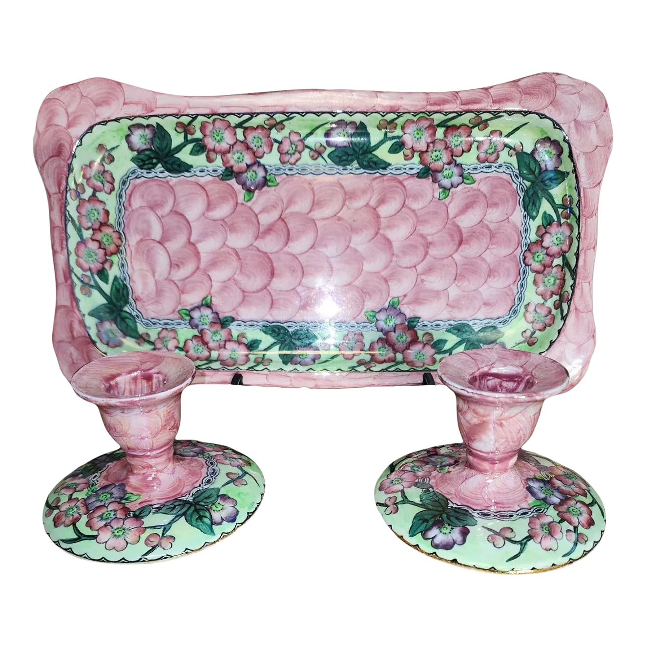 1950s Maling Ware Dressing Table Set - 3 Piece Set | Chairish