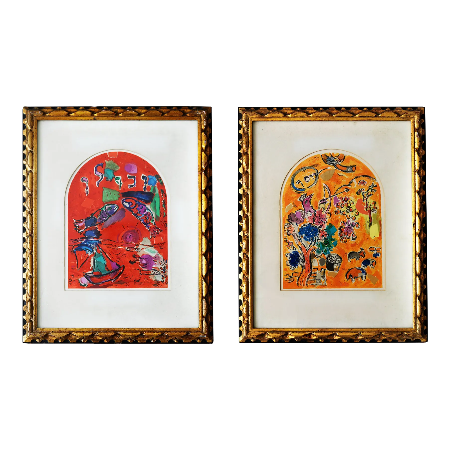 1940s Vintage Marc Chagall Prints in European Frames - a Pair | Chairish