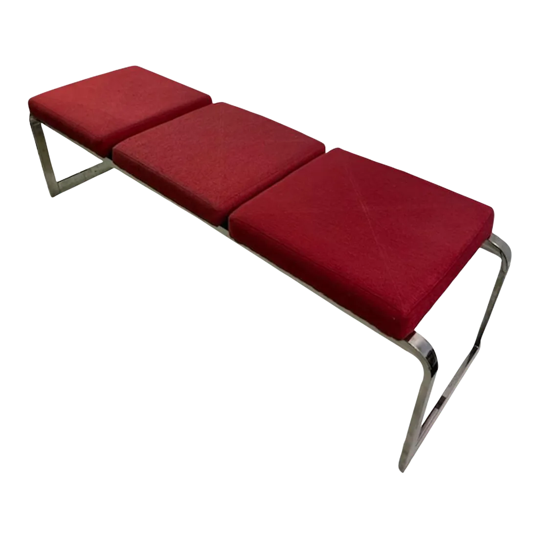 1970s Design Institute America Modernist Chrome Bench | Chairish