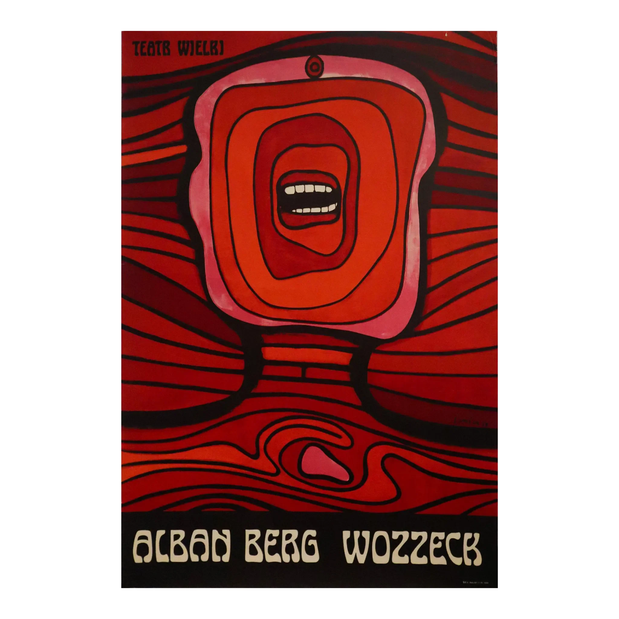 1964 Vintage Polish Opera Poster, Alban Berg's Wozzeck at Teatr Wielki ...