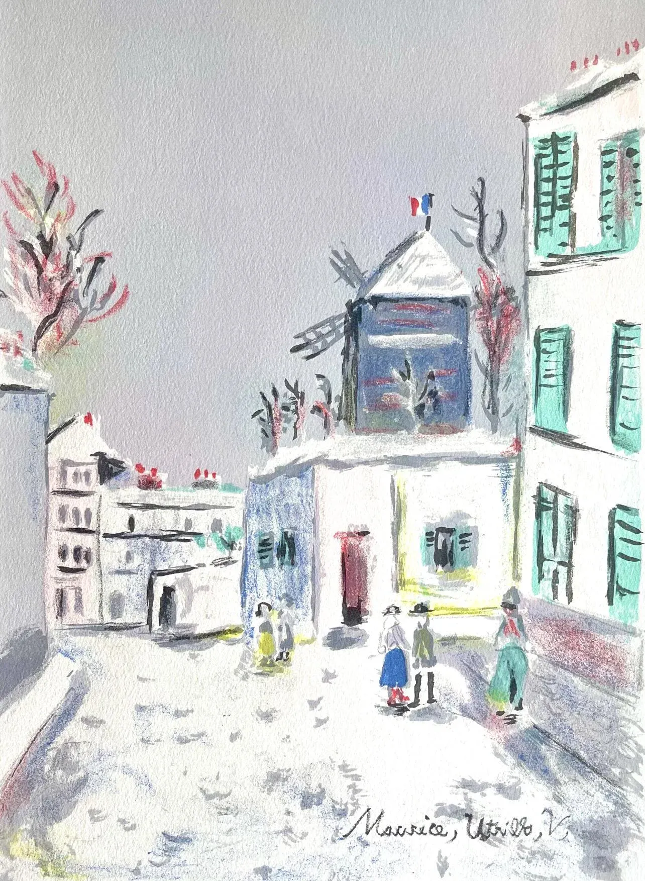 Maurice Utrillo, Pont-Neuf, Paris Capitale, Maurice Utrillo, 1955 | Chairish