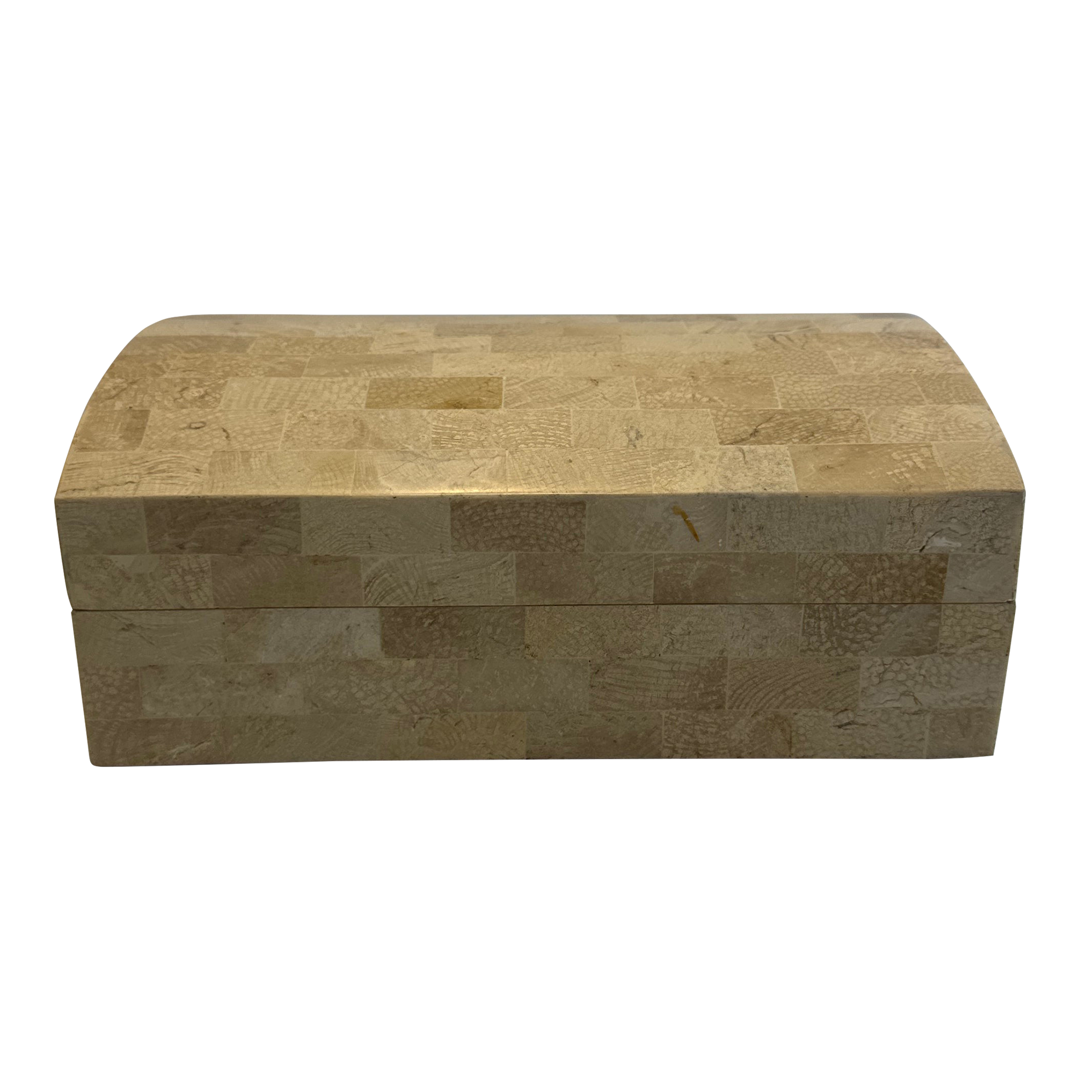 Maitland-Smith Tessellated Stone Domed Box | Chairish