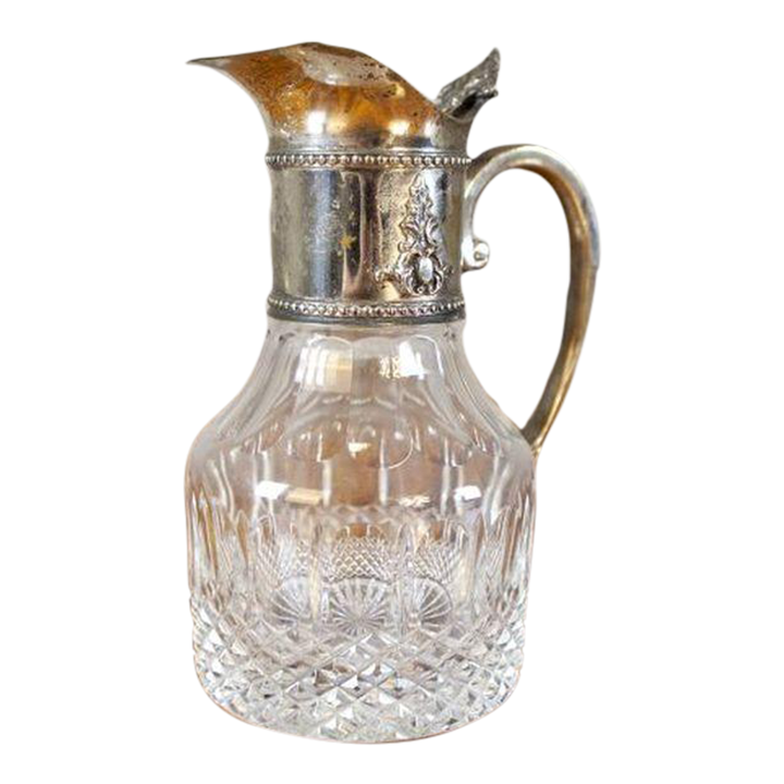 English Pitcher With Silver-Plated Handle From the Turn of the 19th and ...