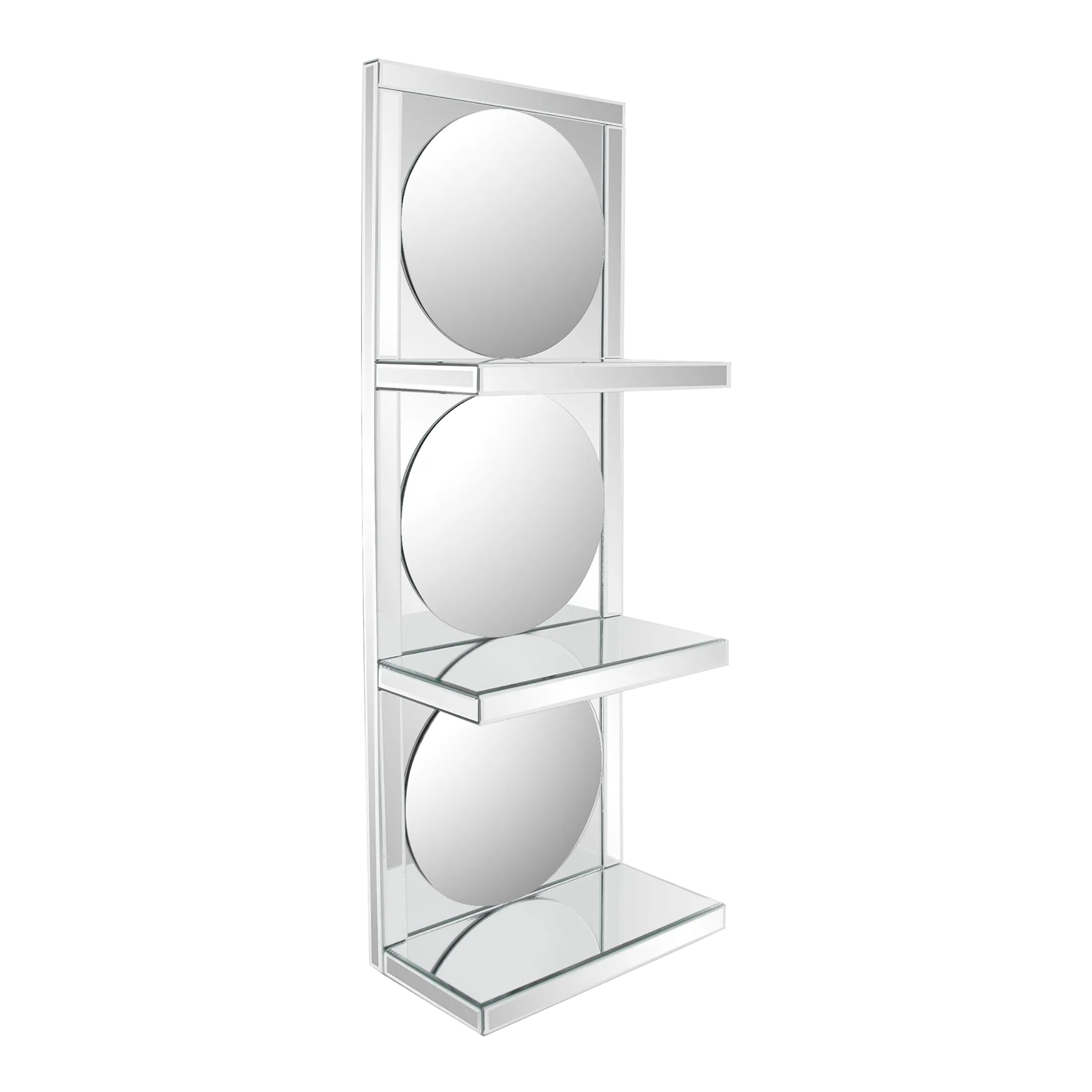 The Triplex Mirrored Wall Shelf | Chairish