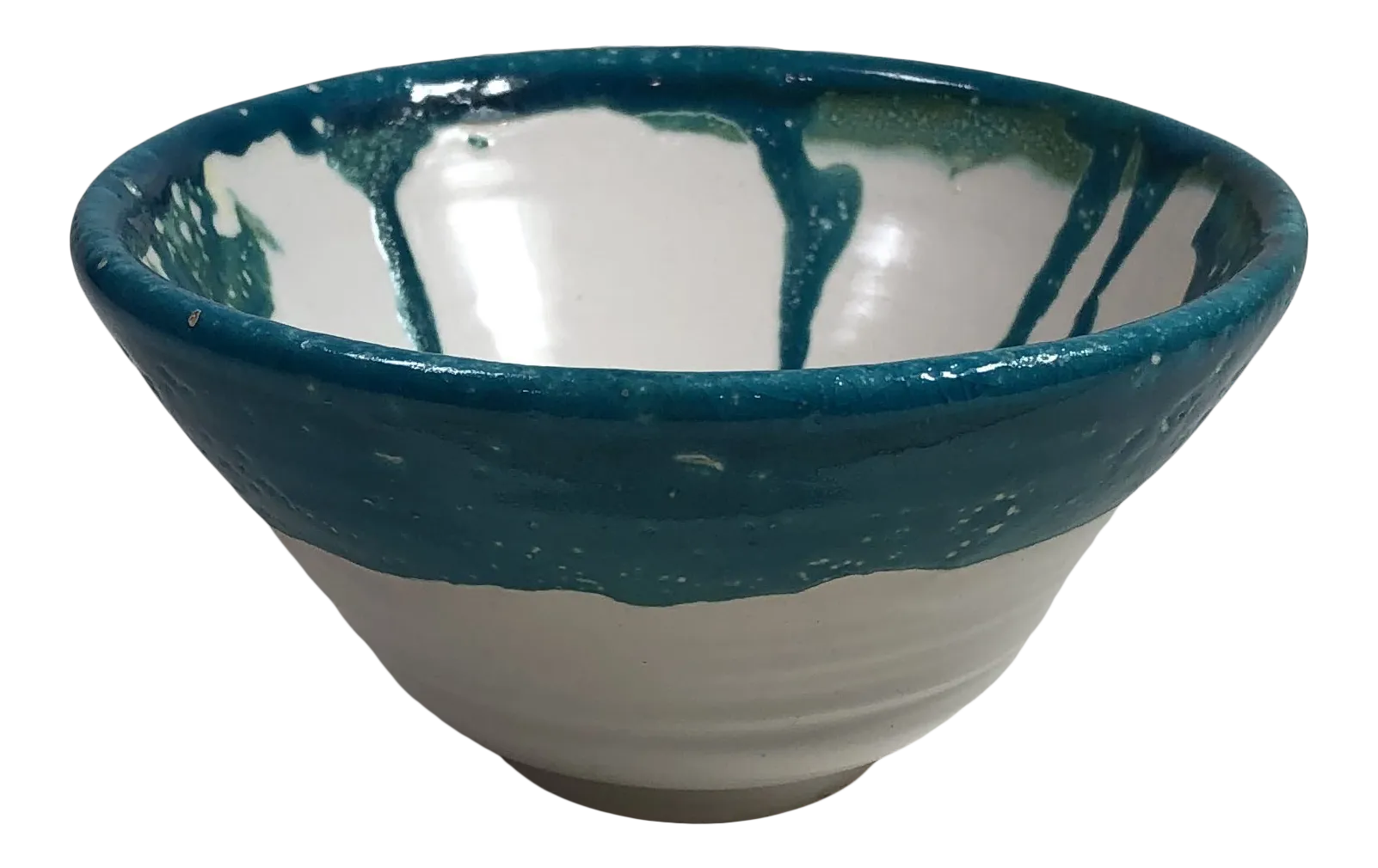 1980s Handmade Small Drip Pottery Bowl or Catchall | Chairish