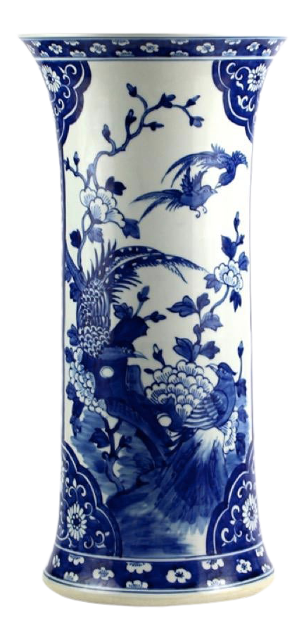 Ralph Vase in Navy Blue, Medium | Chairish