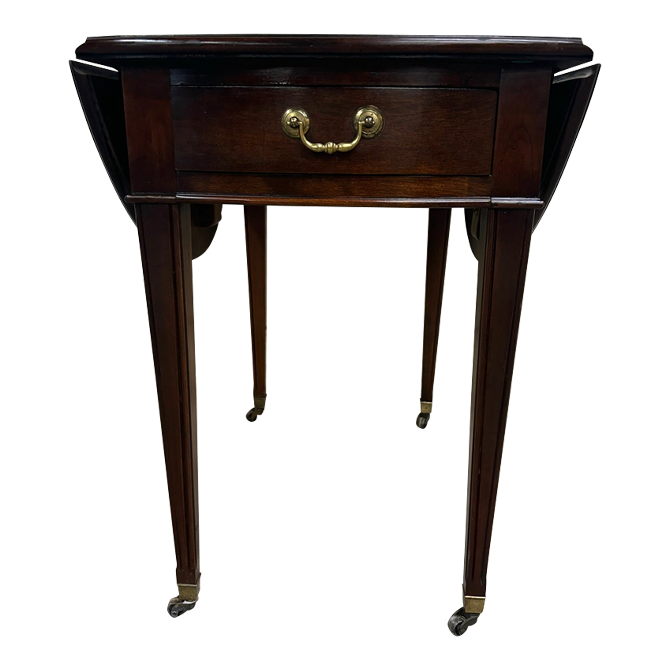 Vintage Ethan Allen Georgian Court Traditional Drop Leaf Side Table ...