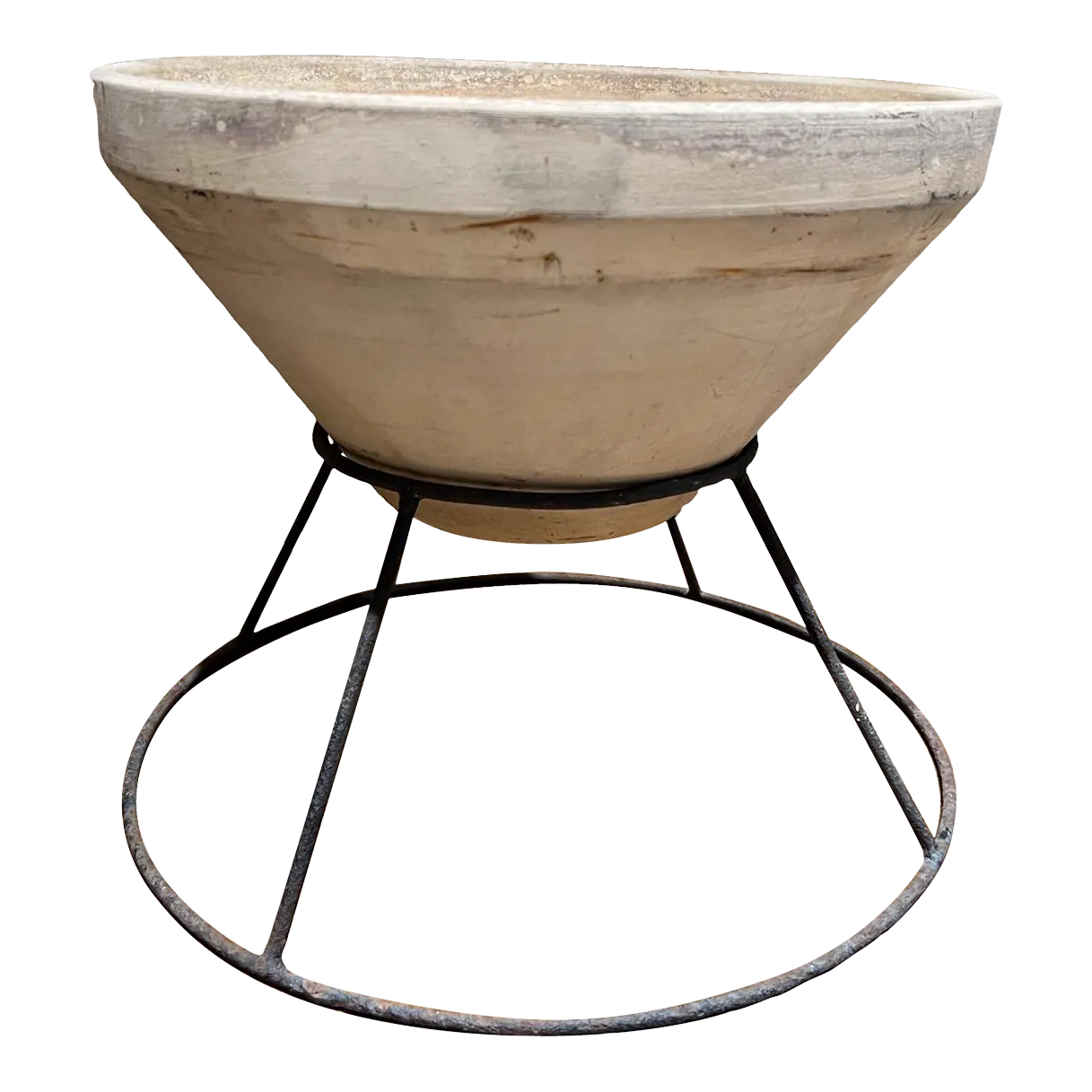 Vintage Modern Planter Pot With Stand Bauer Pottery Los Angeles | Chairish