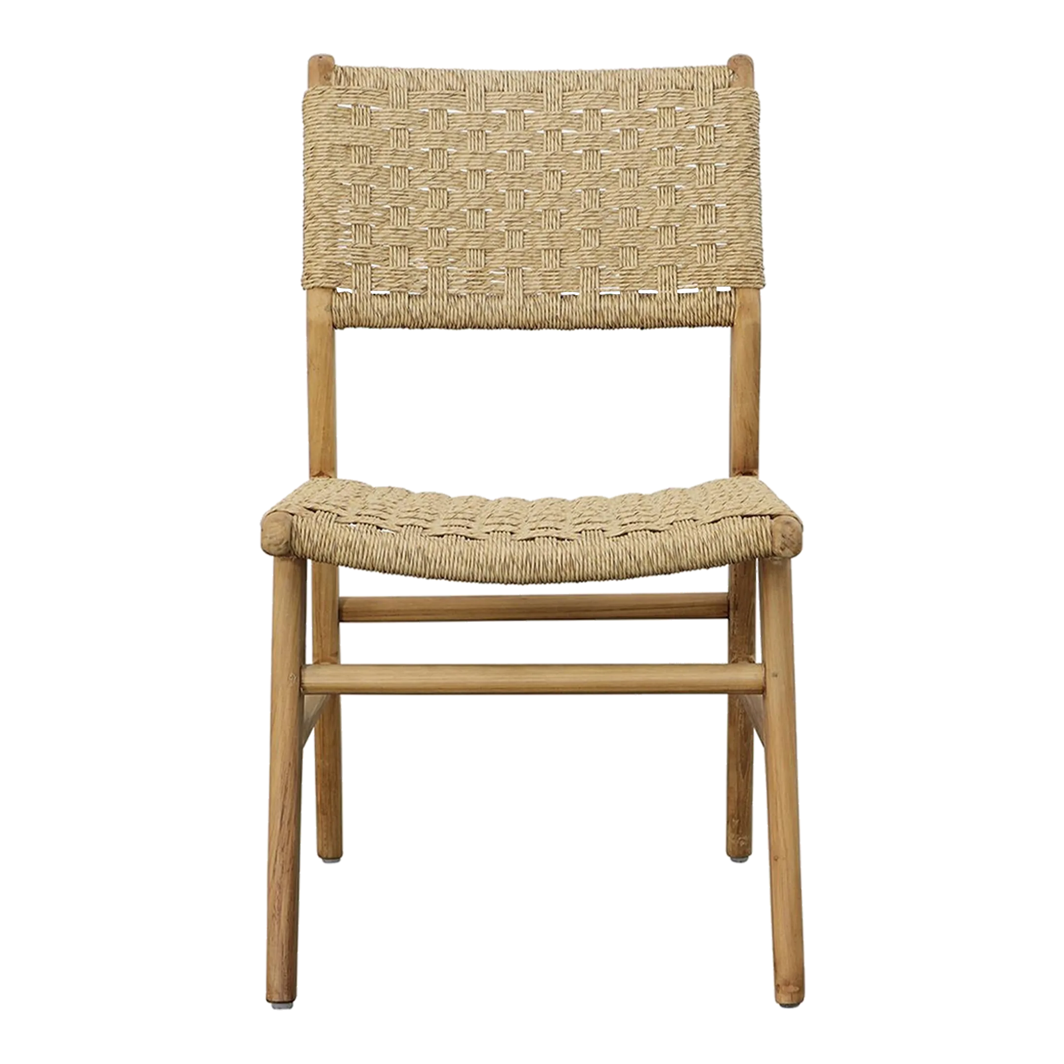 Outdoor Checker Weave Dining Chair | Chairish