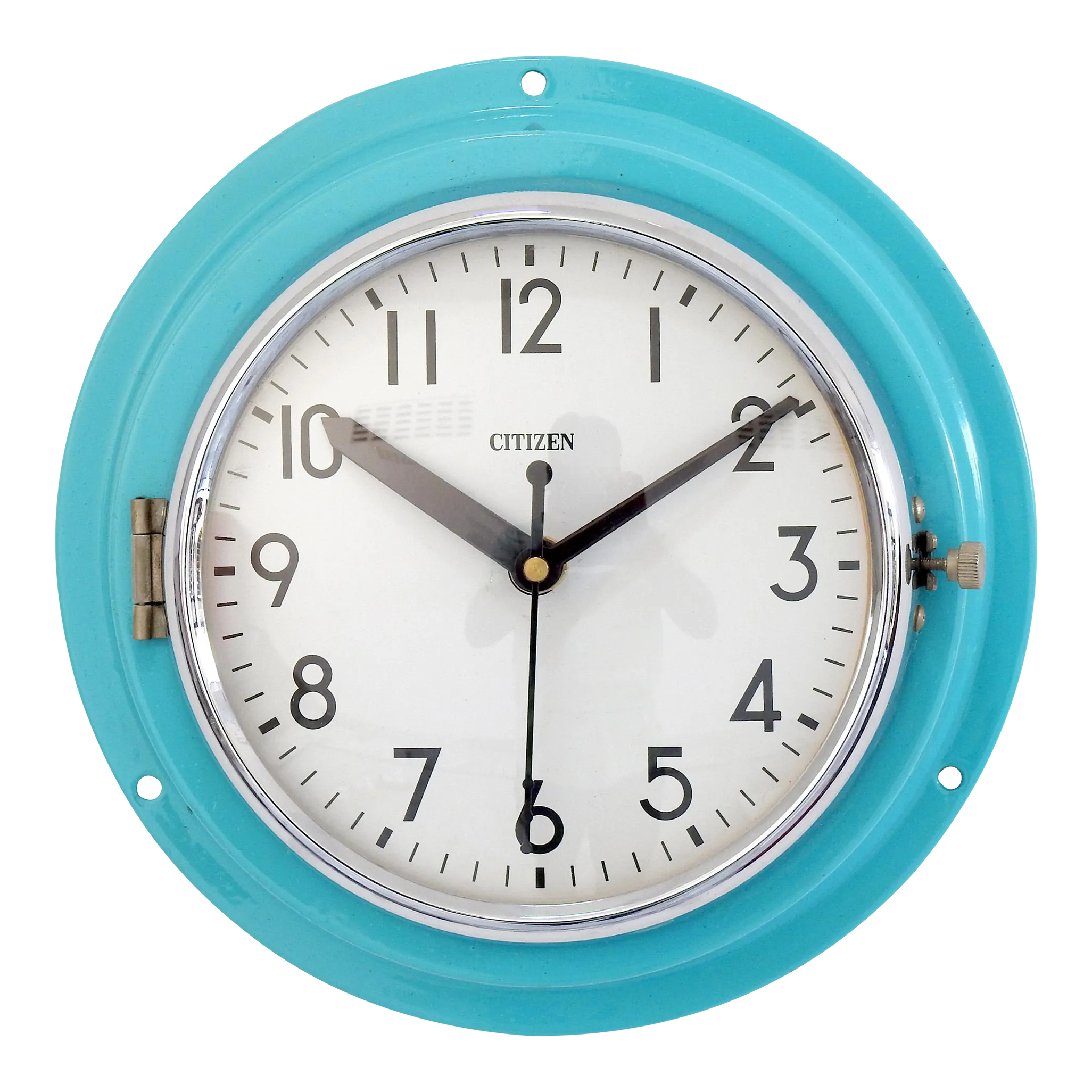 Turquoise Nautical Marine Time Ship's Wall Clock - Citizen Made in ...