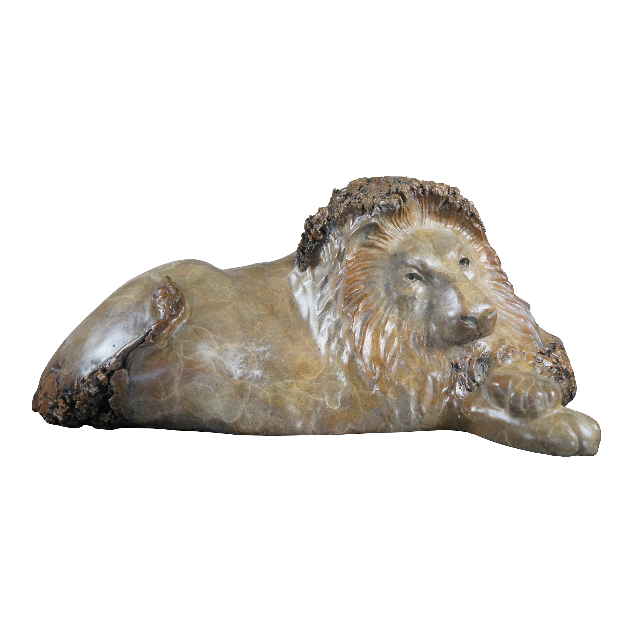 1980s Leo Osborne "The Prince" Figural Seated Lion Bronze Sculpture ...
