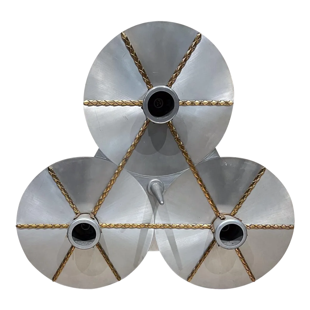 1960s Art Deco Three Light Ceiling Lamp Plafonnier | Chairish