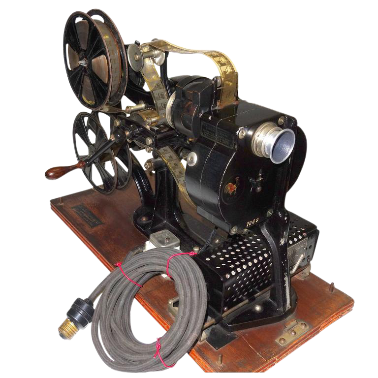 1918 Pathe 28mm Hand Crank Movie Projector as Sculpture | Chairish