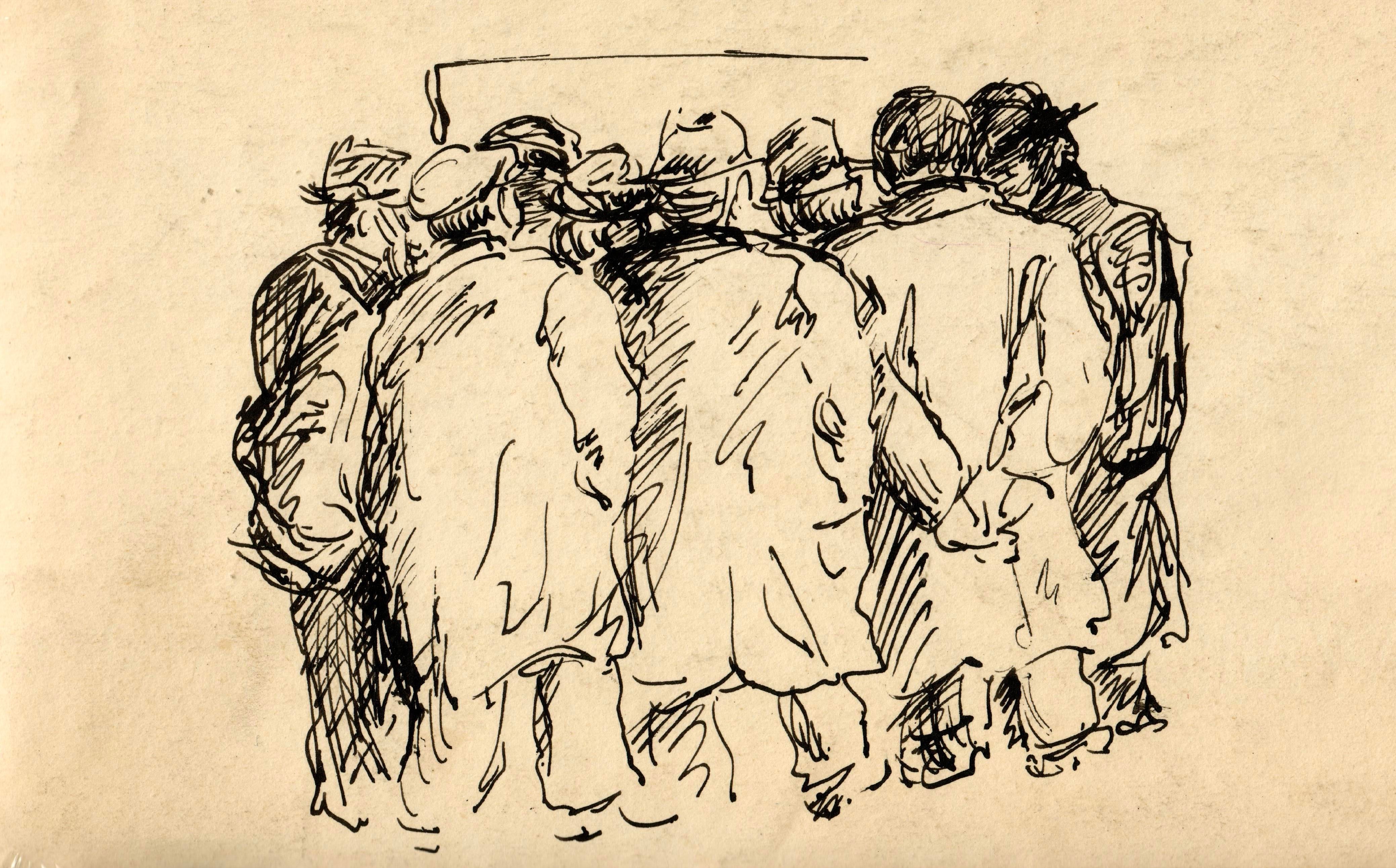 Milnes Levick Original Pen & Ink C.1920 | Chairish
