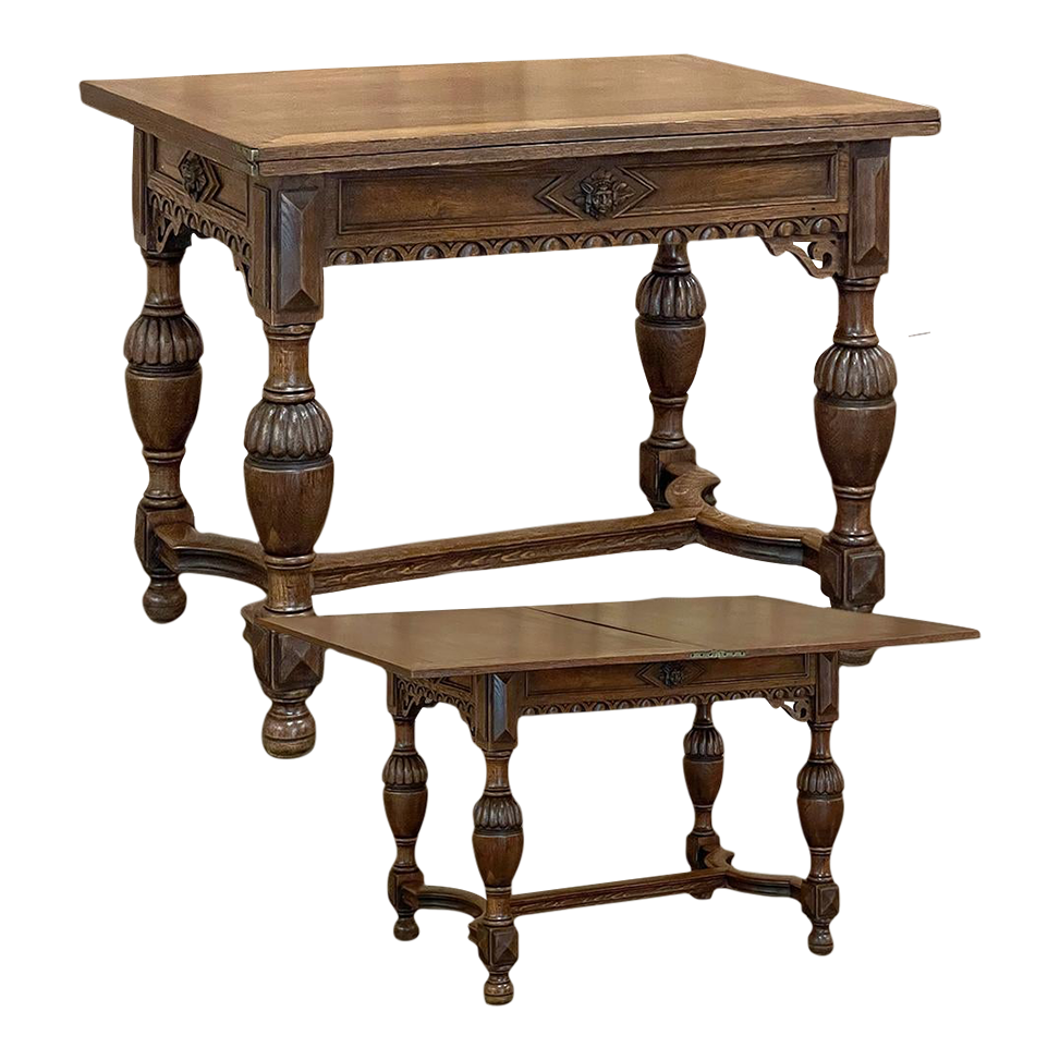 19th Century Flemish Game Table ~ End Table | Chairish