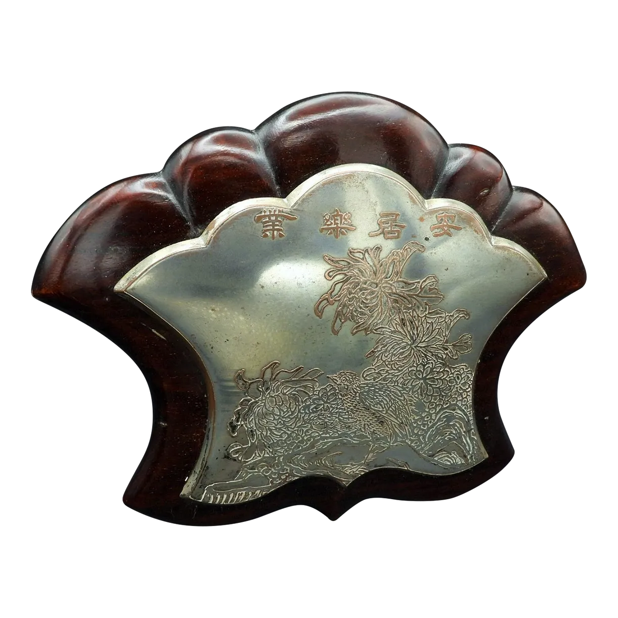 Antique Japanese Fan Shaped Scholar's Silverplate Writer's Desk ...