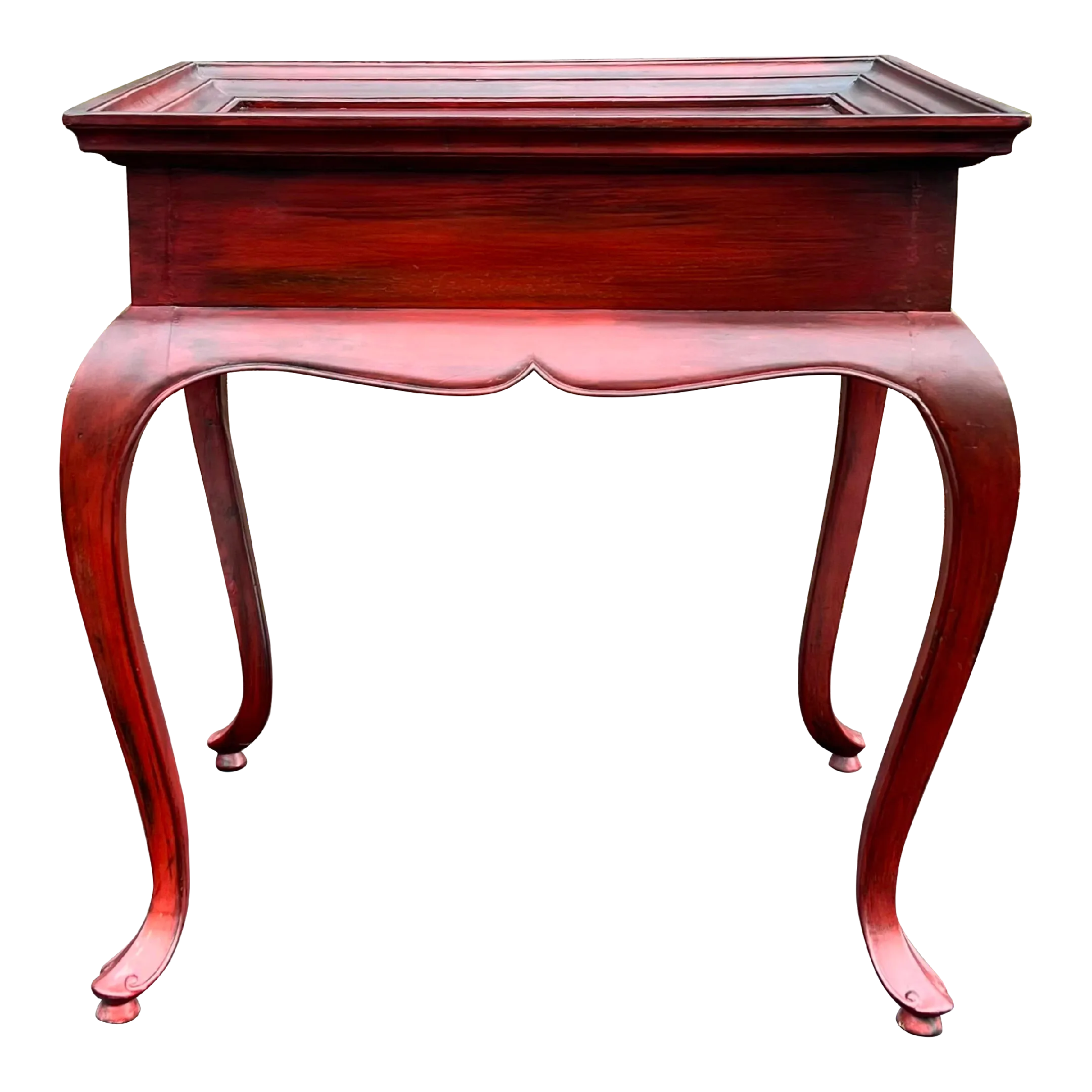 Asian Inspired Queen Anne Style Accent Table | Chairish