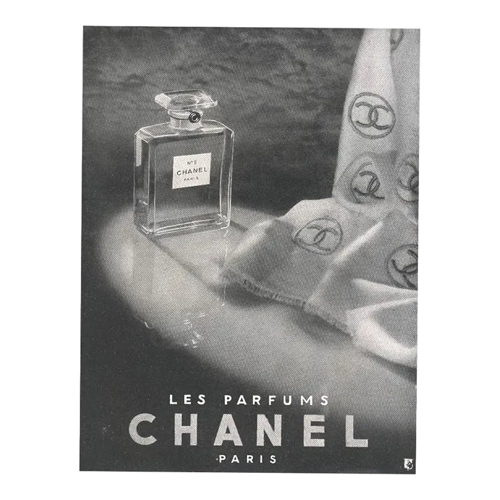 1946 French Chanel Advertisement Print, Matted | Chairish