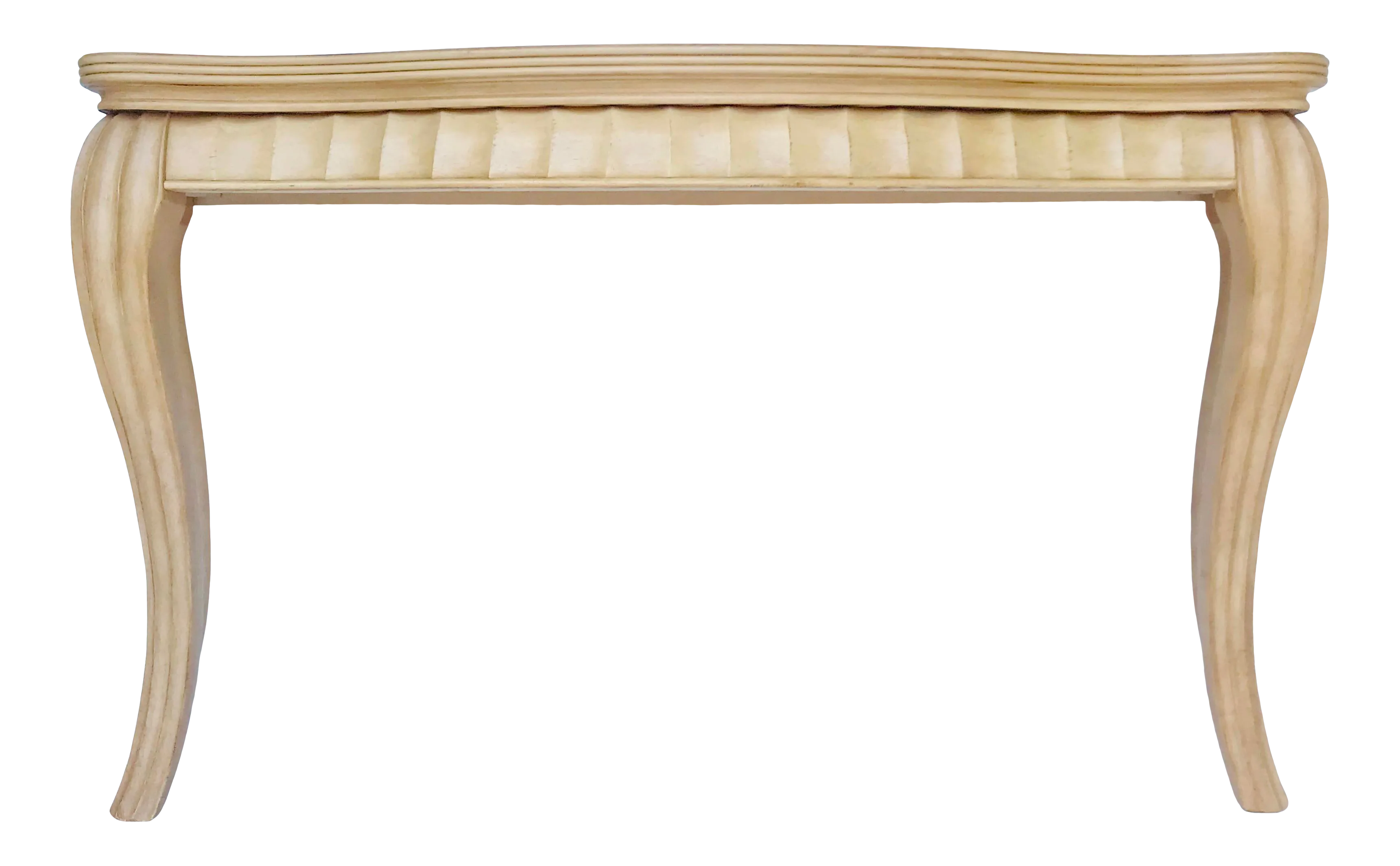 Vintage French Tan Console Table | Chairish