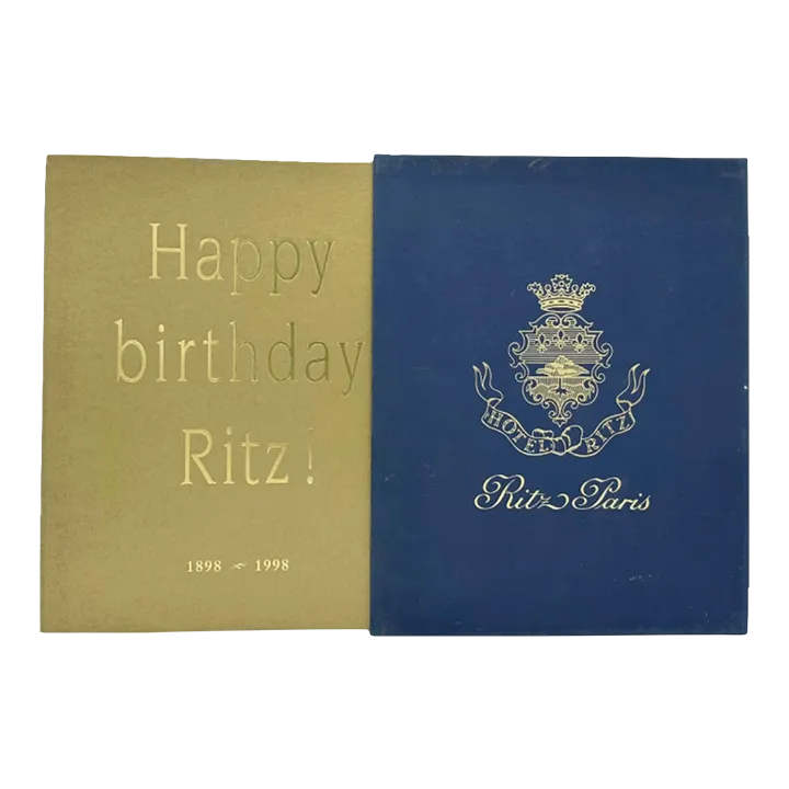 Happy Birthday Ritz Book 1898-1998 Paris Hotel | Chairish