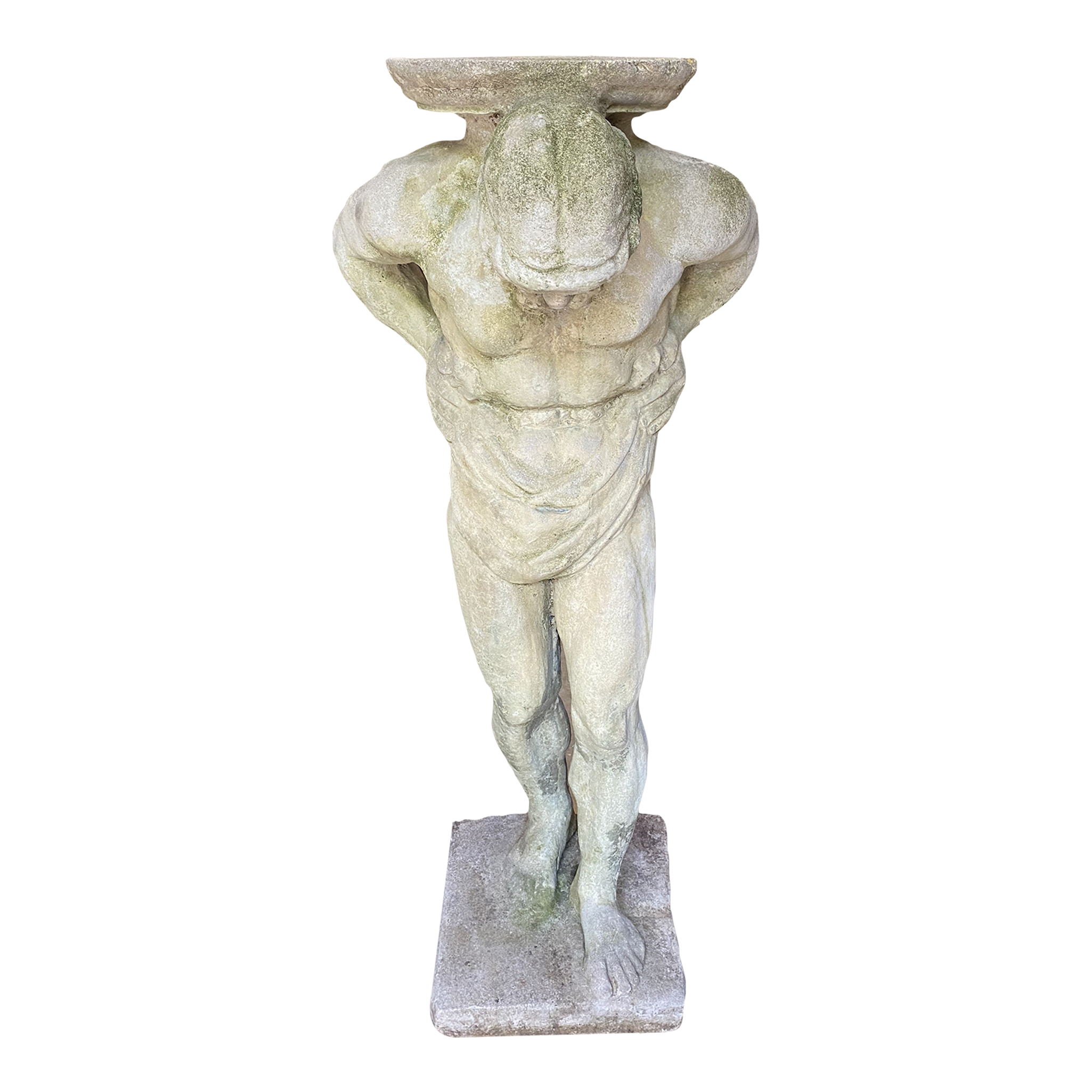 1930s Italian Sculptural Greek God Plant Stand | Chairish