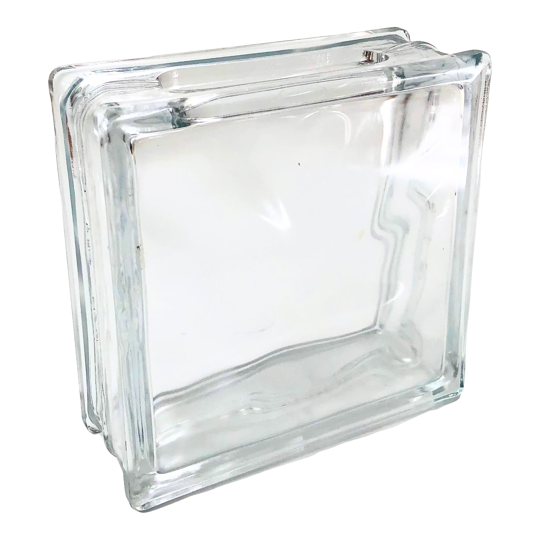 Vintage Glass Block Vase Chairish