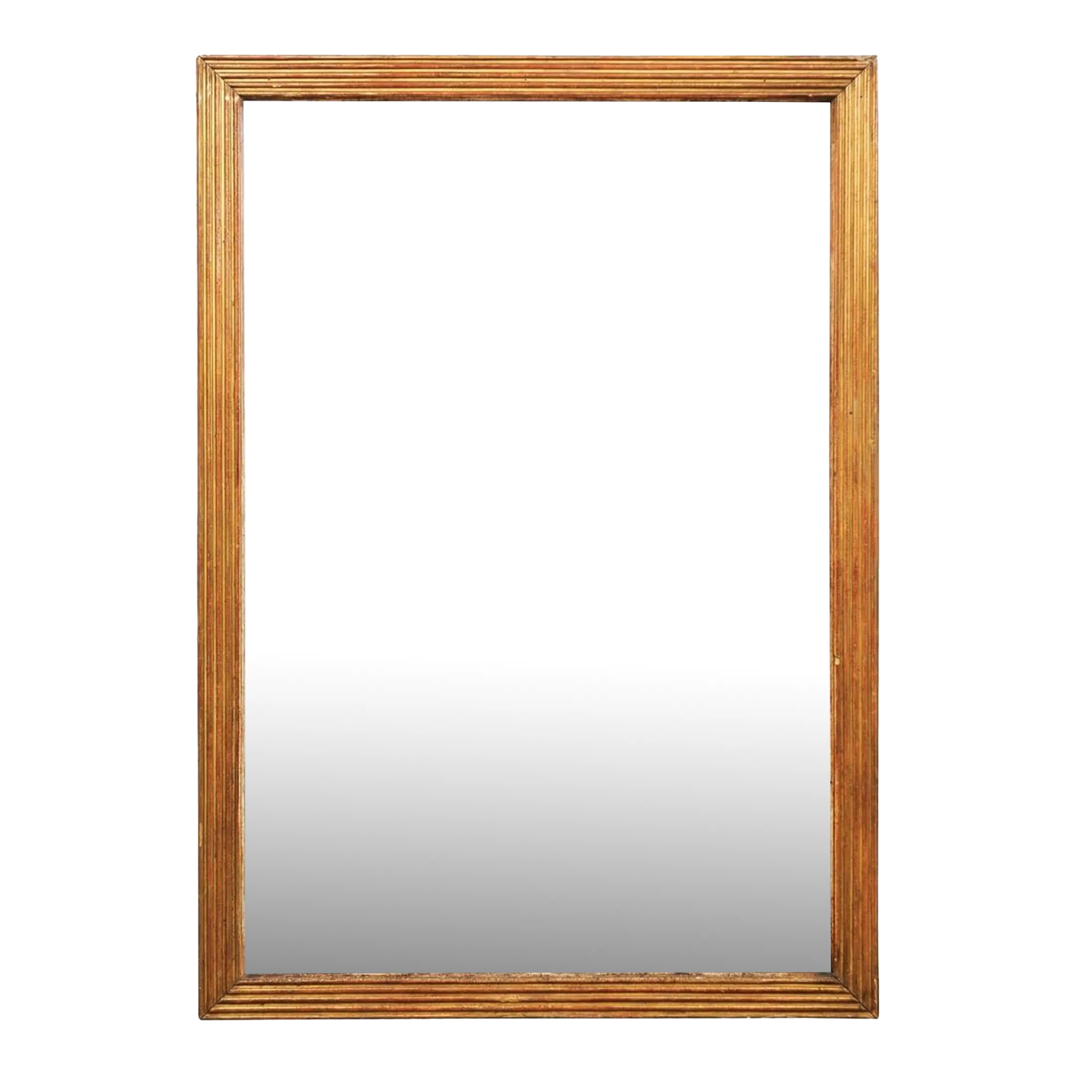 French Rectangular Wood Mirror, 19th Century | Chairish