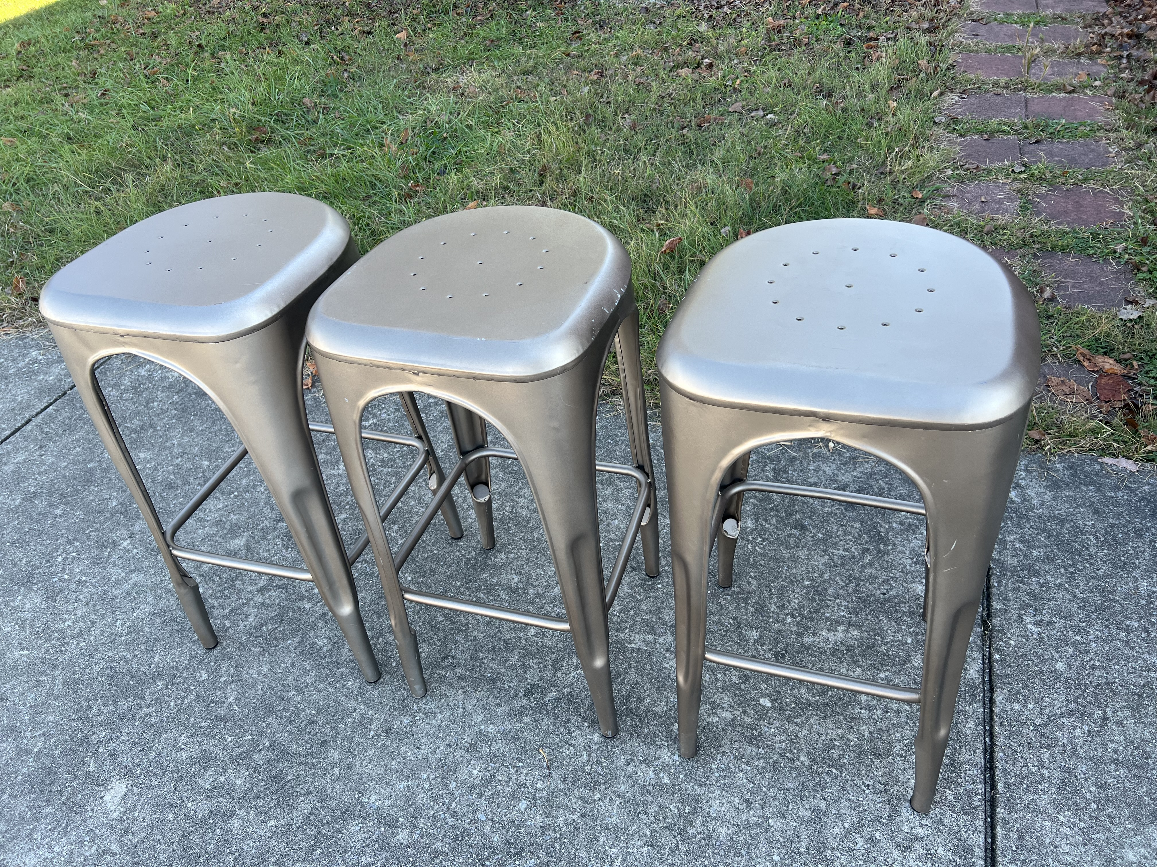 Restoration Hardware Stools Set of 3