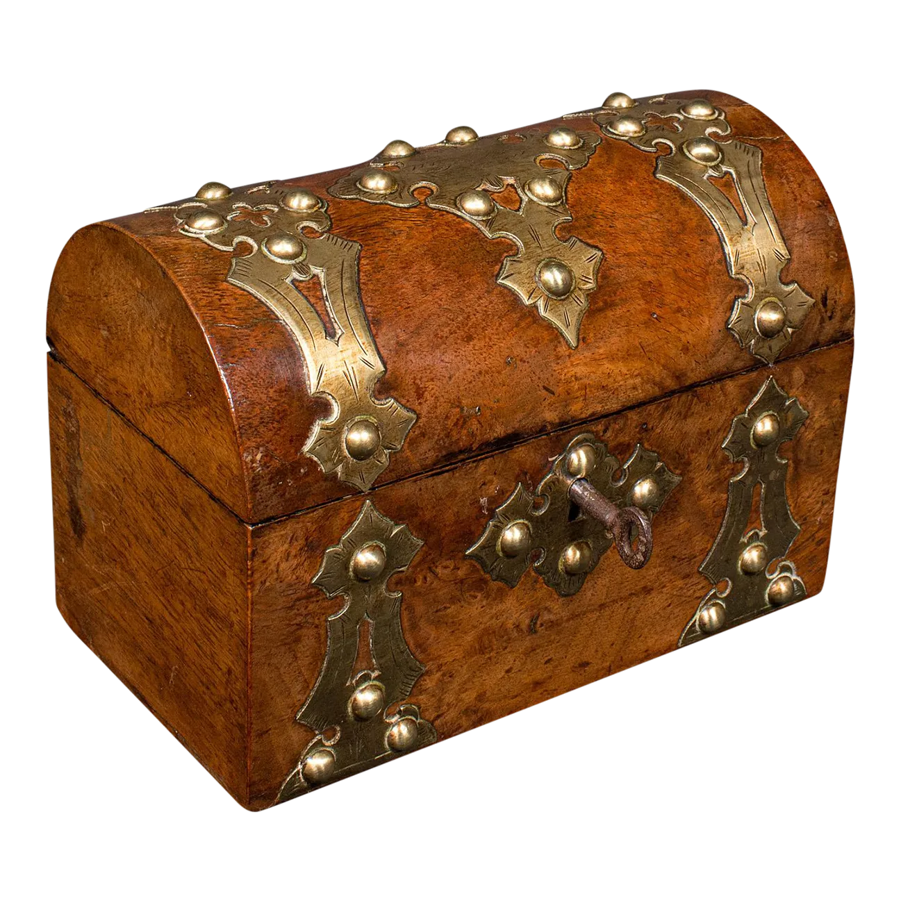 1850s Victorian Antique Dome Top Calling Card Box, English, Walnut ...