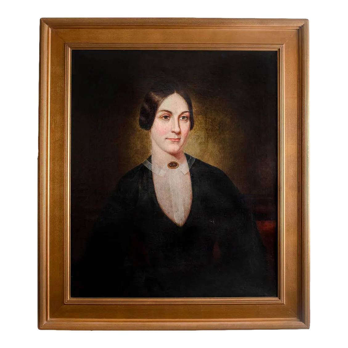 Mid 19th Century Victorian Portrait Oil Painting on Canvas, Framed ...