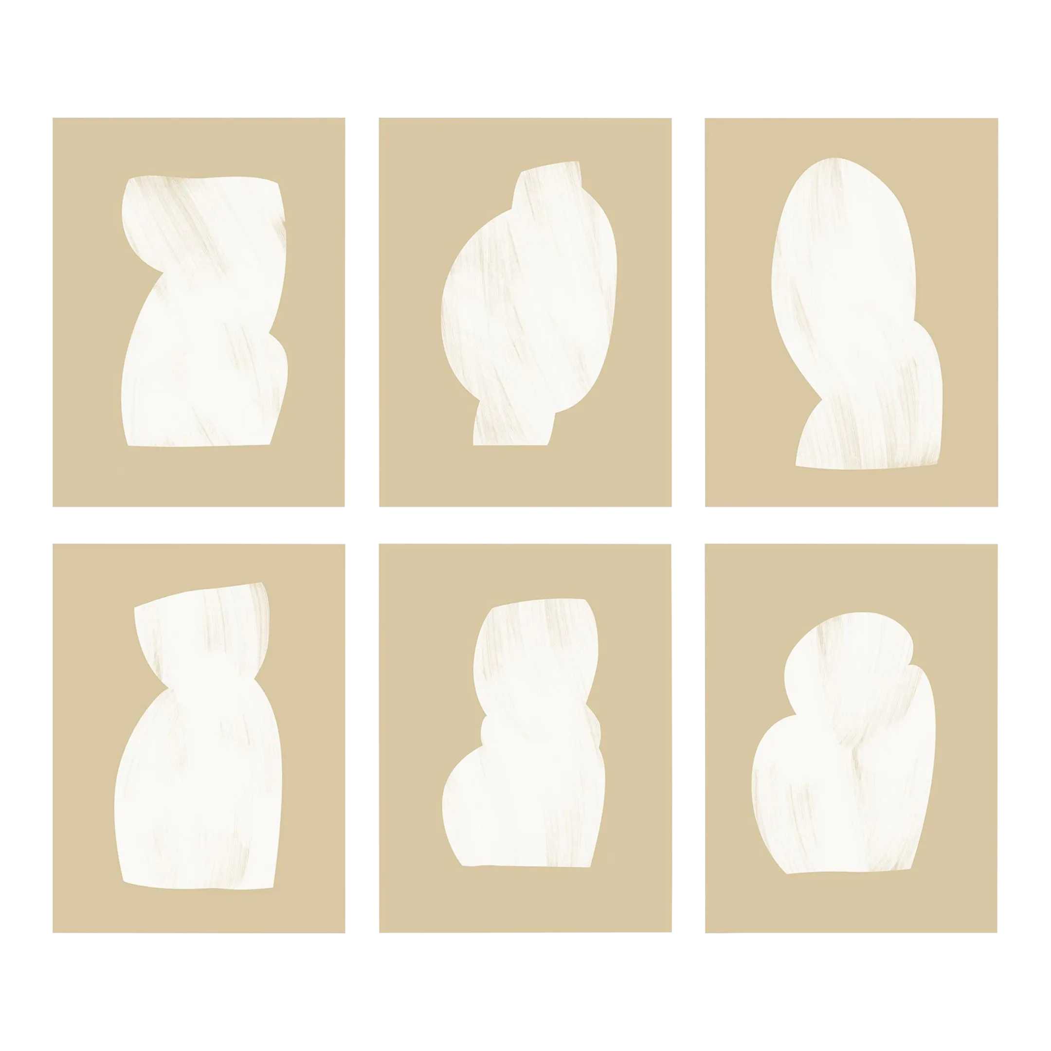 Abstract Figure Giclee Prints - Set of 6 | Chairish