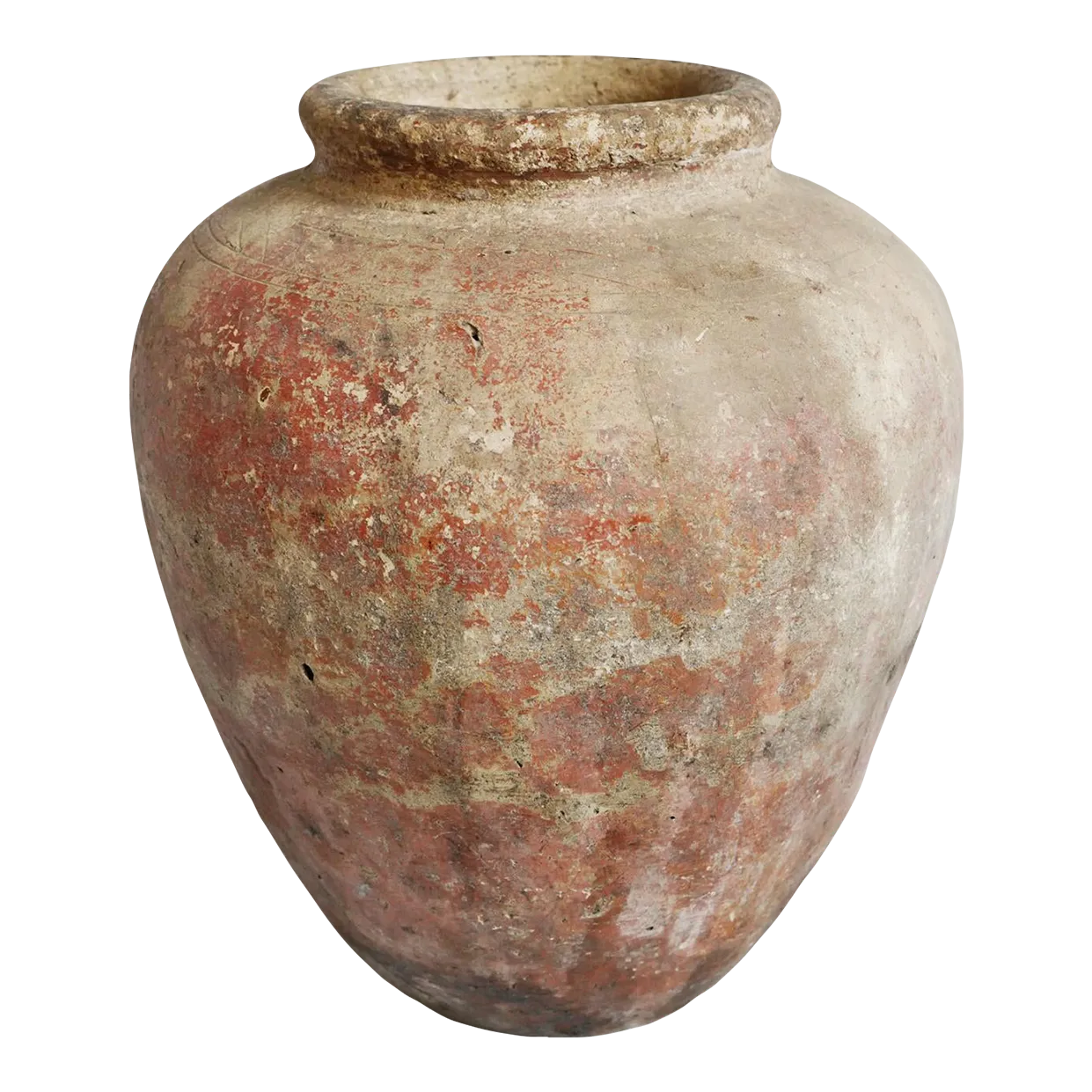 Antique Rustic Java Terra Cotta Urn | Chairish