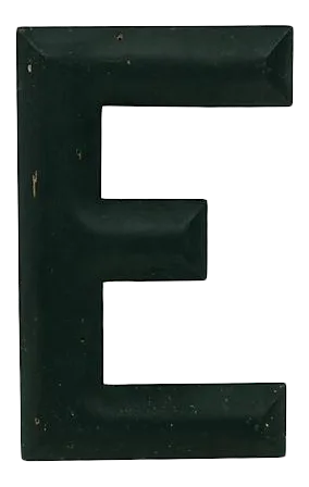 Vintage Wood Letter E | Chairish