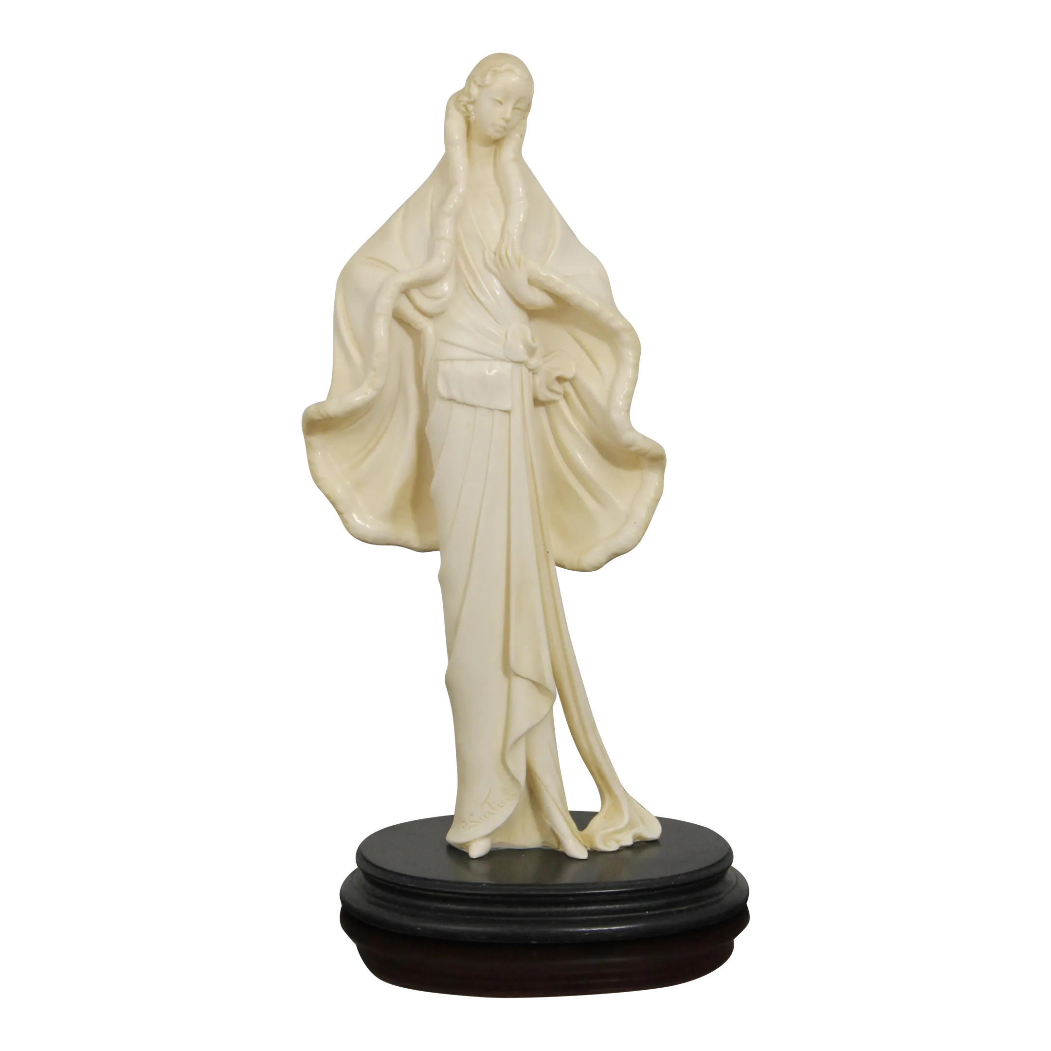 Italian Woman Sculpture by A. Santini | Chairish