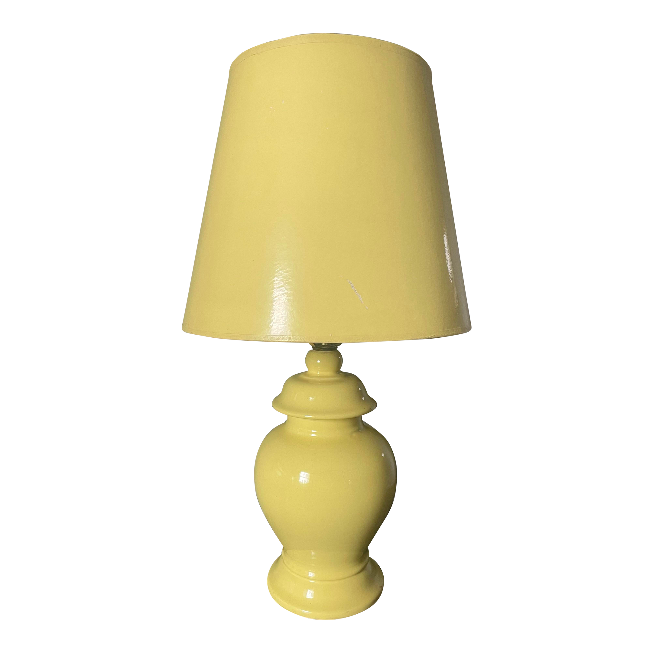 1960's Yellow Mid-Century Modern Table Lamp | Chairish