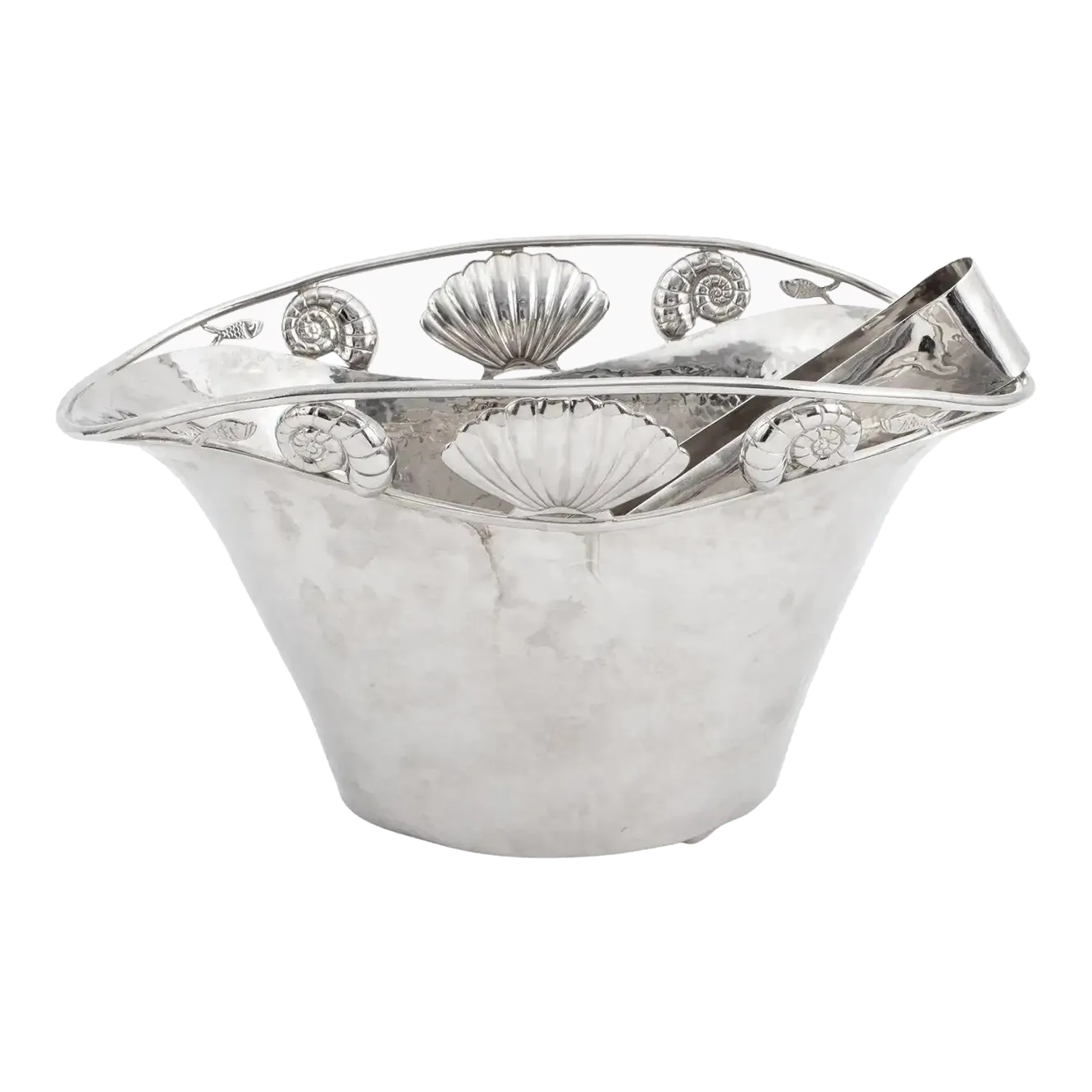 1980s Emilia Castillo Silverplate Seashell Ice Bucket With Matching ...