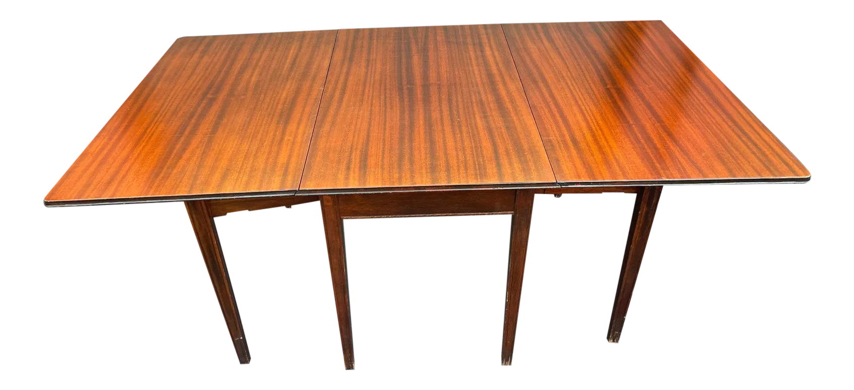Mid Century Rectangular Rosewood Gatefold Table | Chairish
