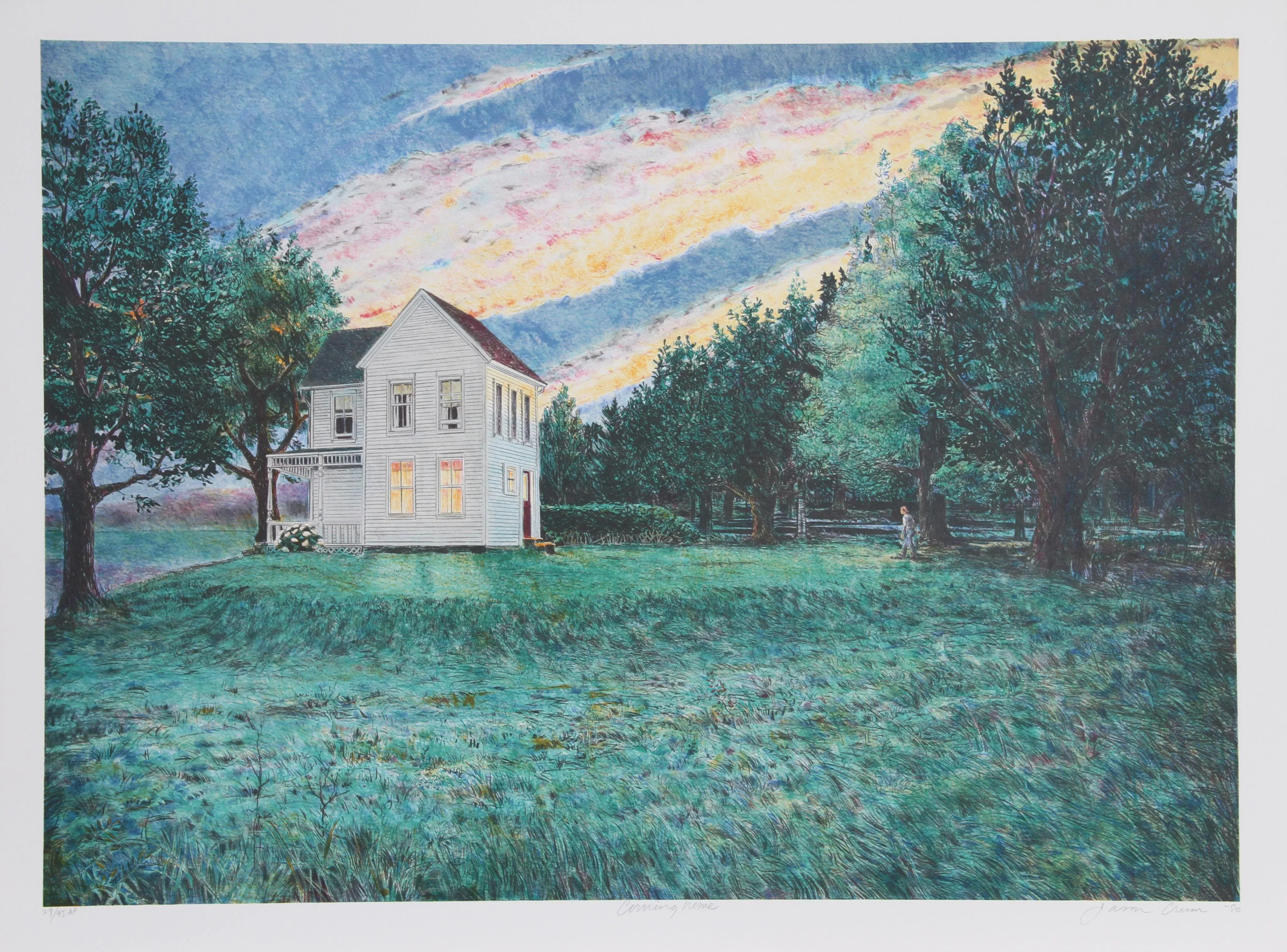 Coming Home, Jason Crum Lithograph, Signed and Numbered in Pencil | Chairish