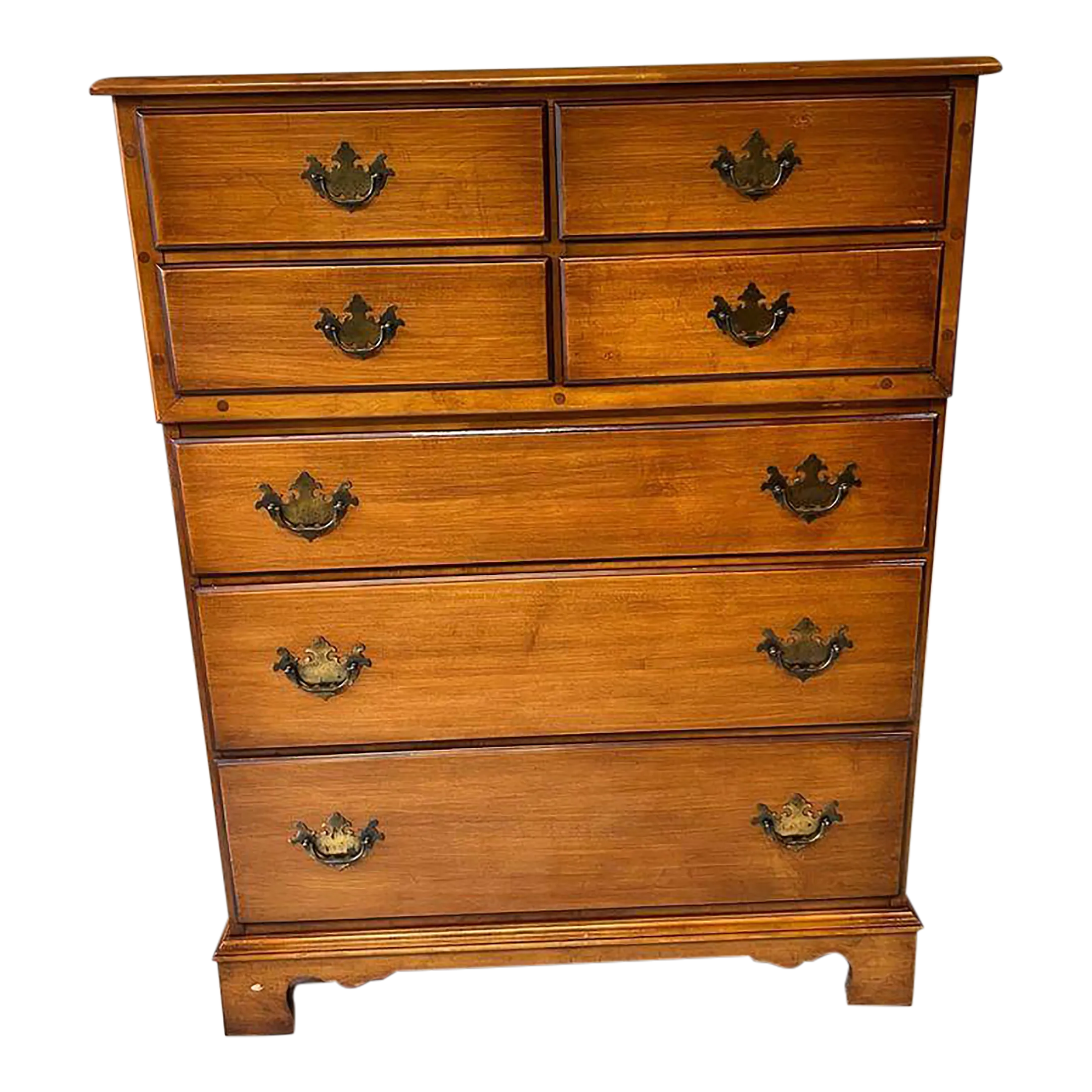 Mid 20th Century Vintage Spainhour Chippendale Style Solid Wood Chest ...