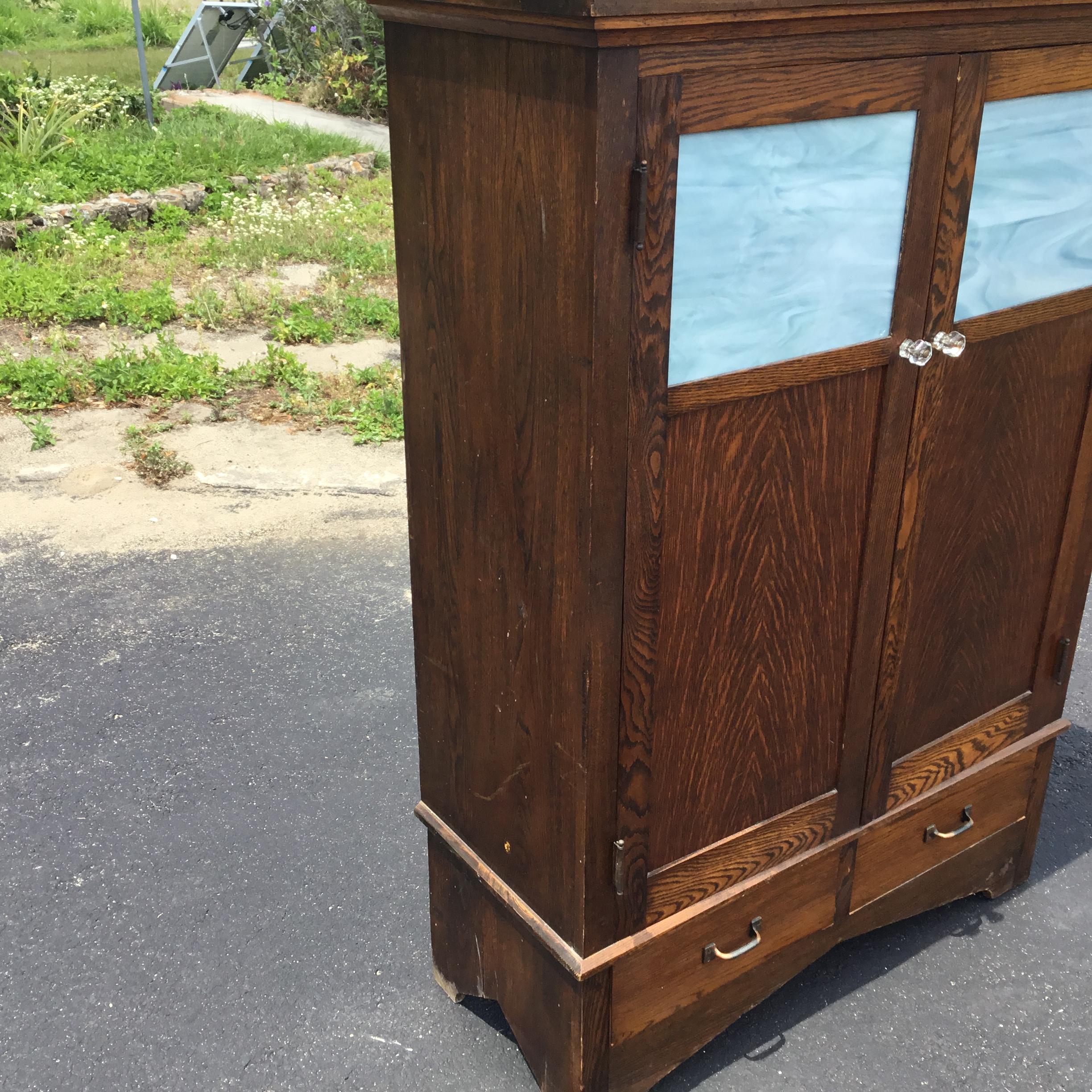 Antique jelly cabinet with glass doors store