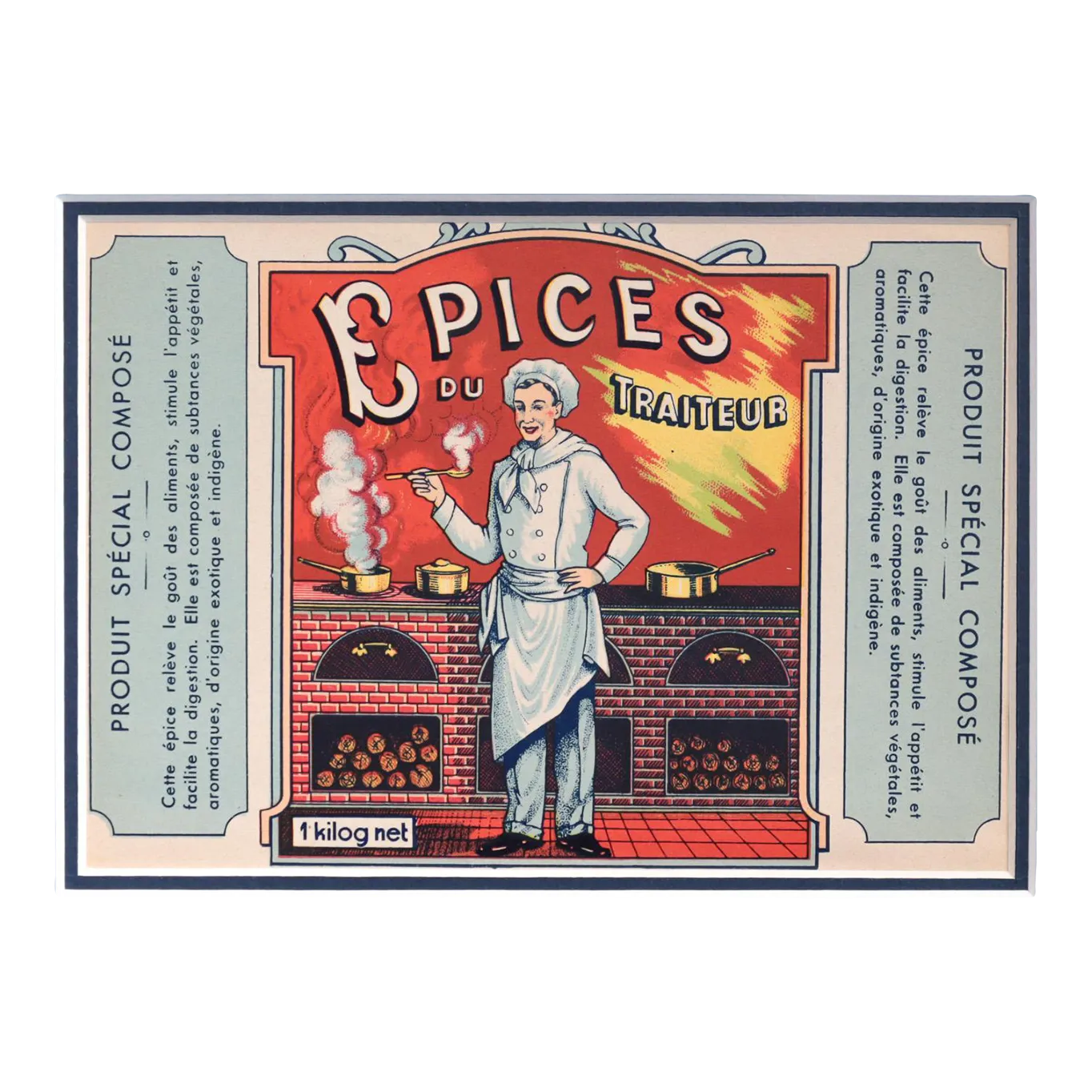 1930s-french-label-epices-du-traiteur-advertisement-matted-chairish