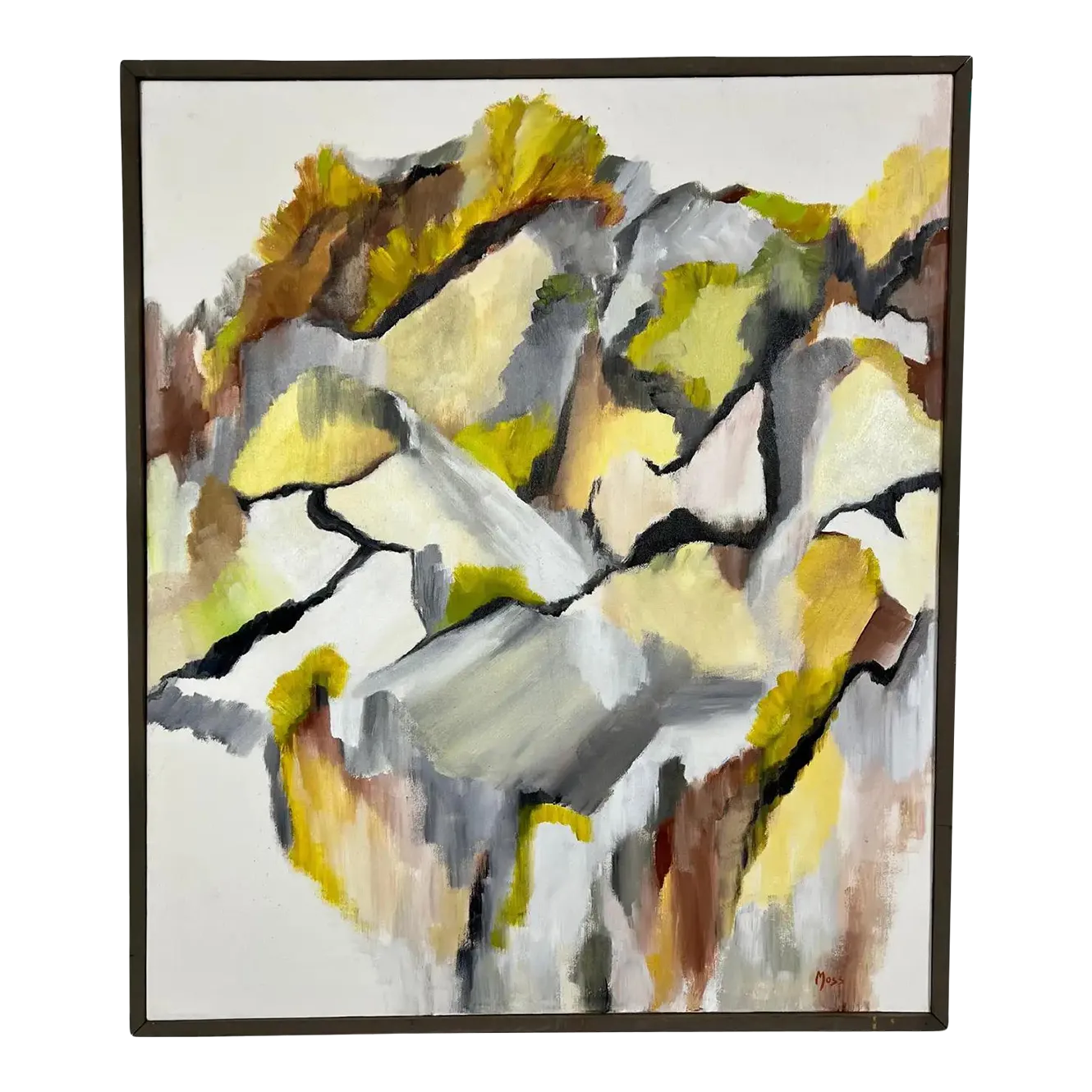 1970's Abstract Painting by Carol Moss Wilson | Chairish