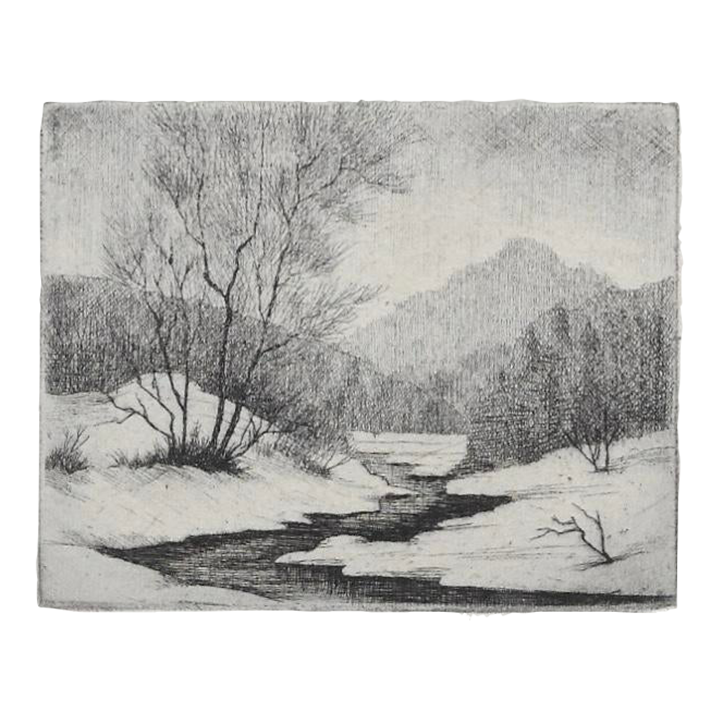 1940s Keith Shaw Williams Winter Etching | Chairish