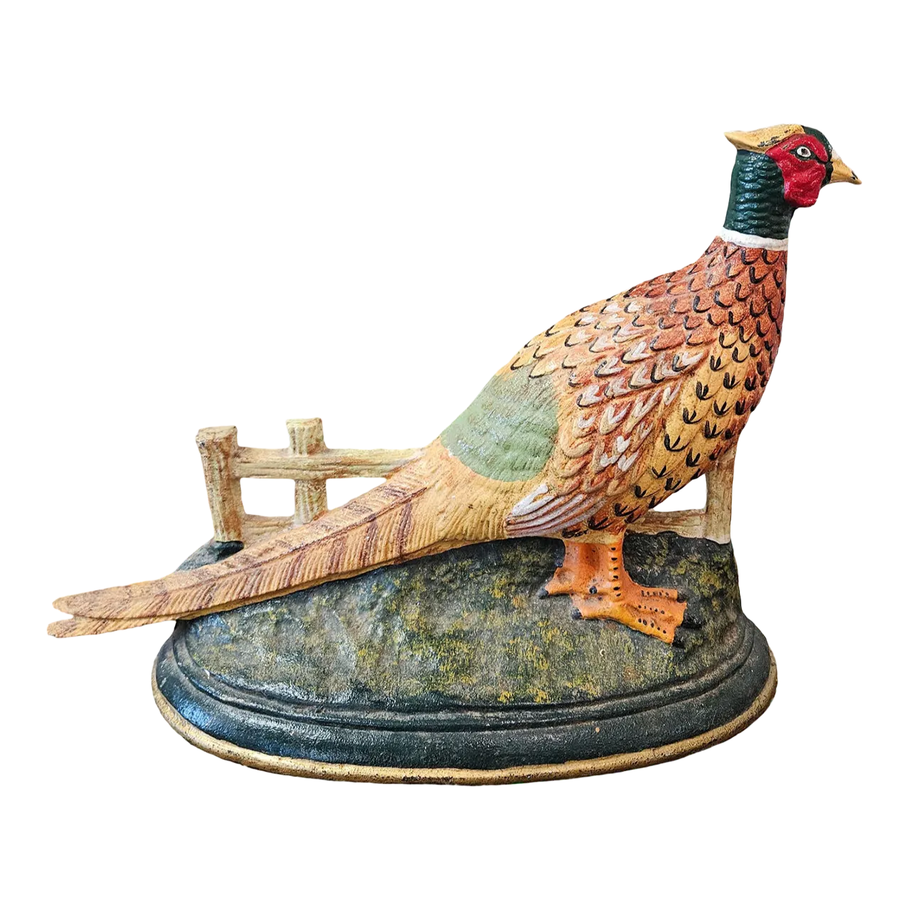 Vintage Cast Iron Pheasant Doorstop | Chairish