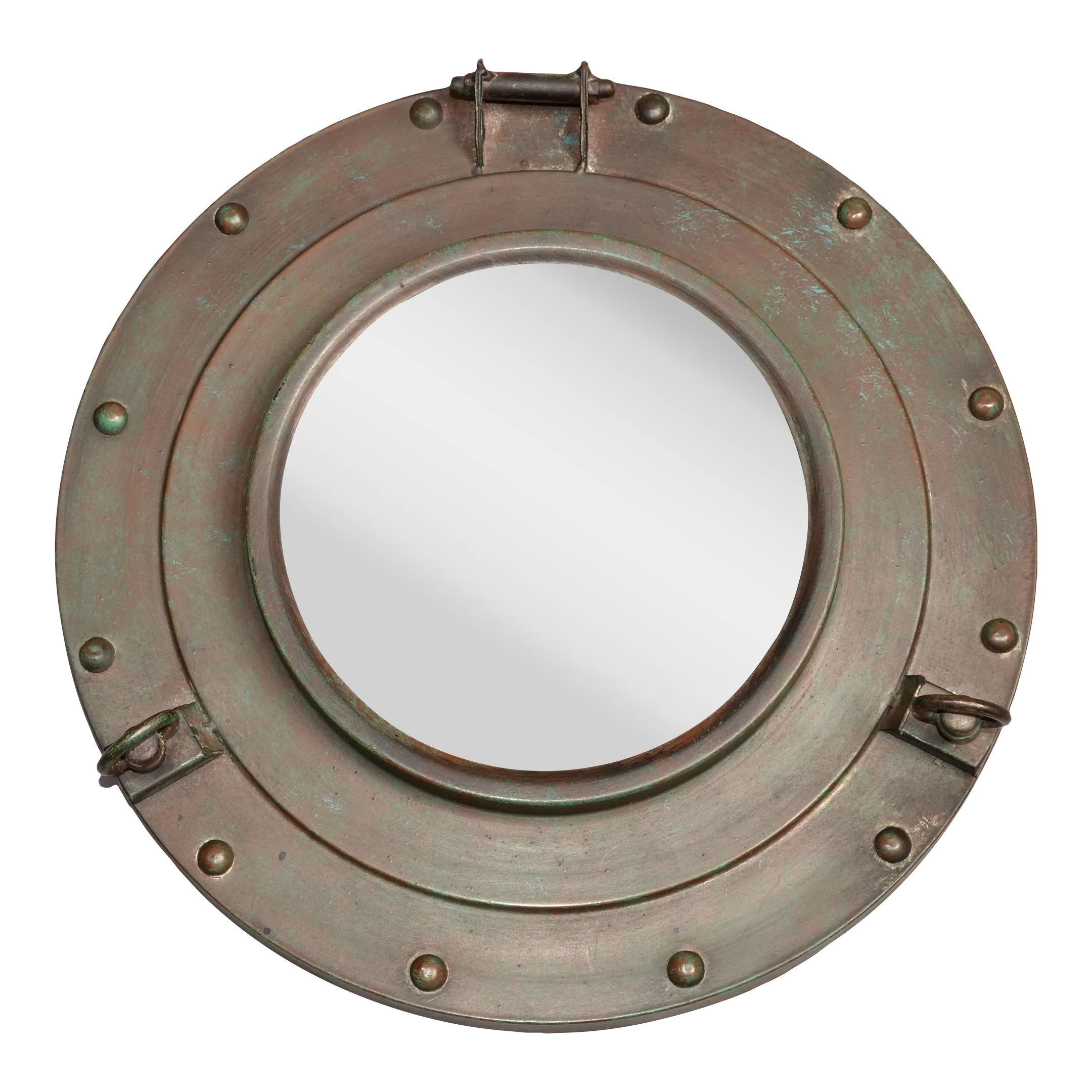 1990s Mid-Century Modern Maritime Verdigris Patina Circular Porthole ...