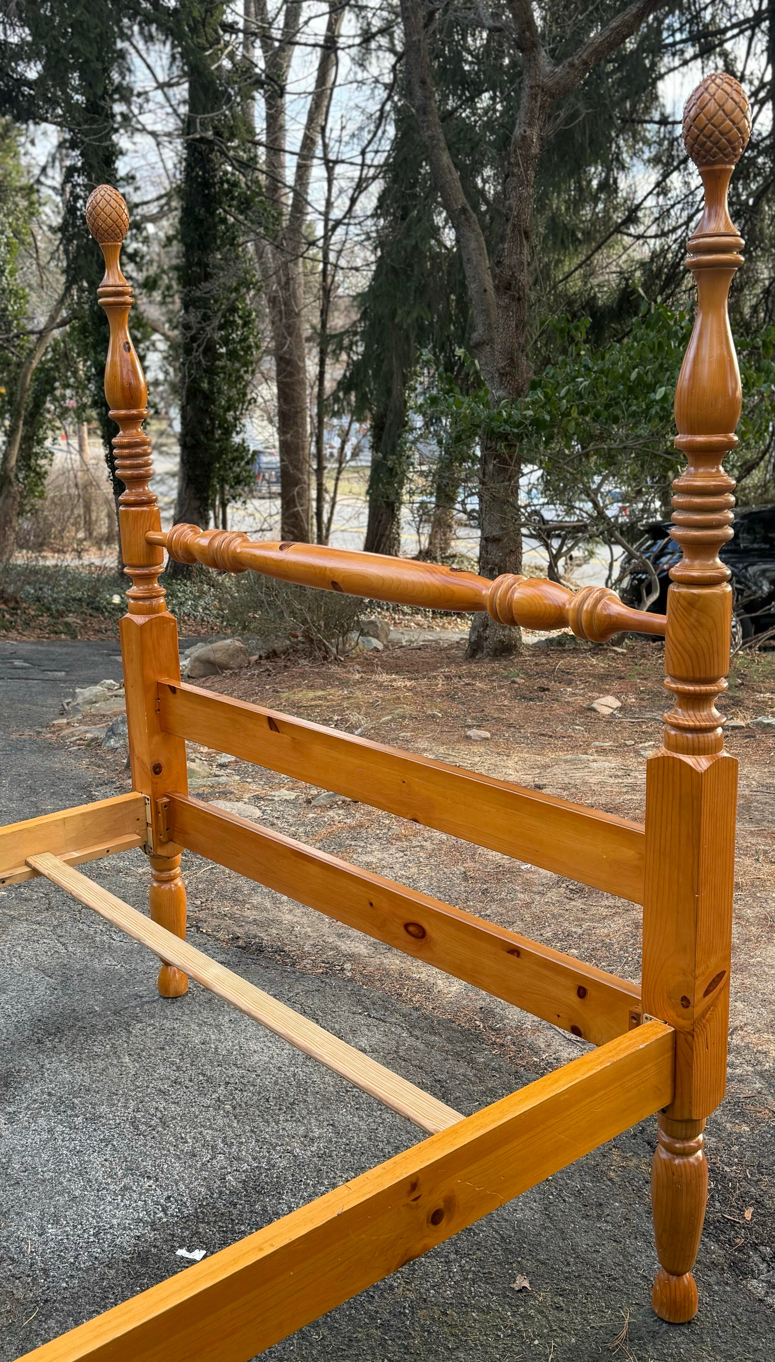 pine four poster bed
