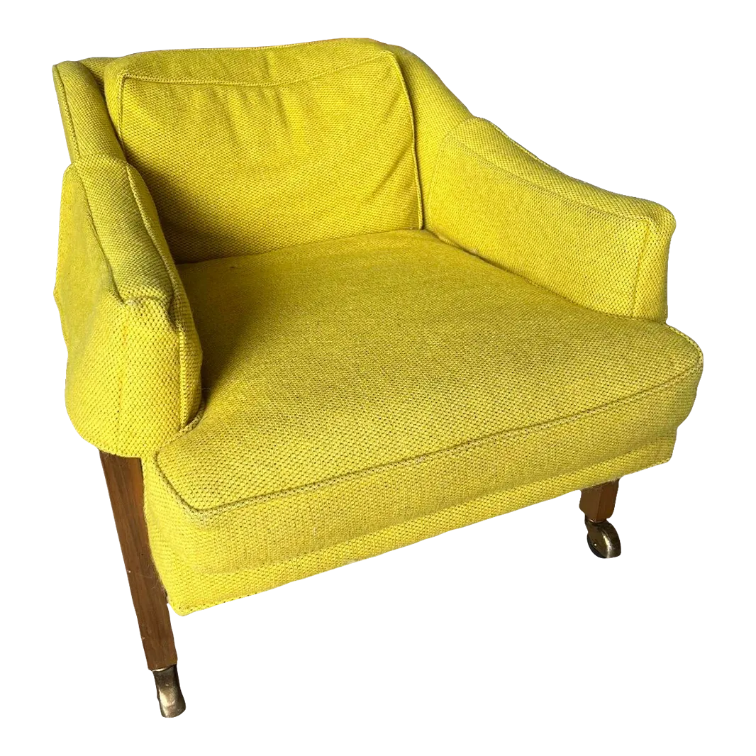 Mid 20th Century Yellow Chair | Chairish