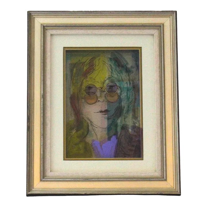 Jean Pierre Weill Collage "John Lennon" 3-D Painting on Glass Ltd Ed ...